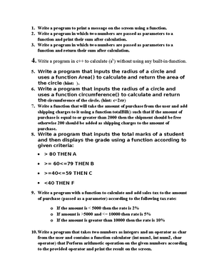 PFAssignment 1 - programming question helpful during practice ...