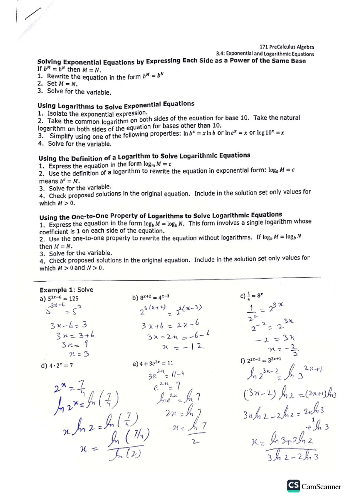Lecture Notes For Class Perfomance 171 Precalculus Algebra 3
