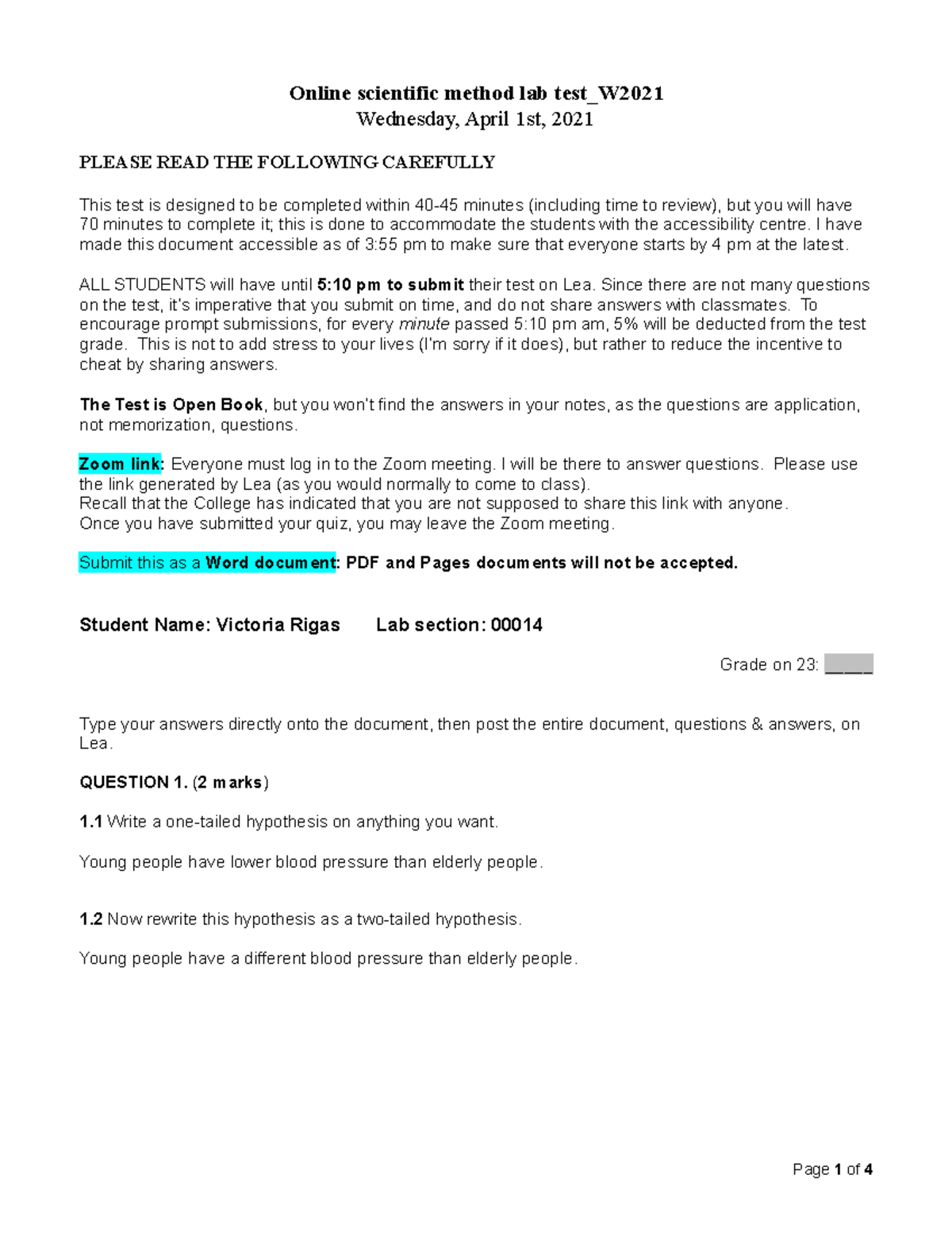 class notes calc 1 - Online scientific method lab test_W Wednesday ...