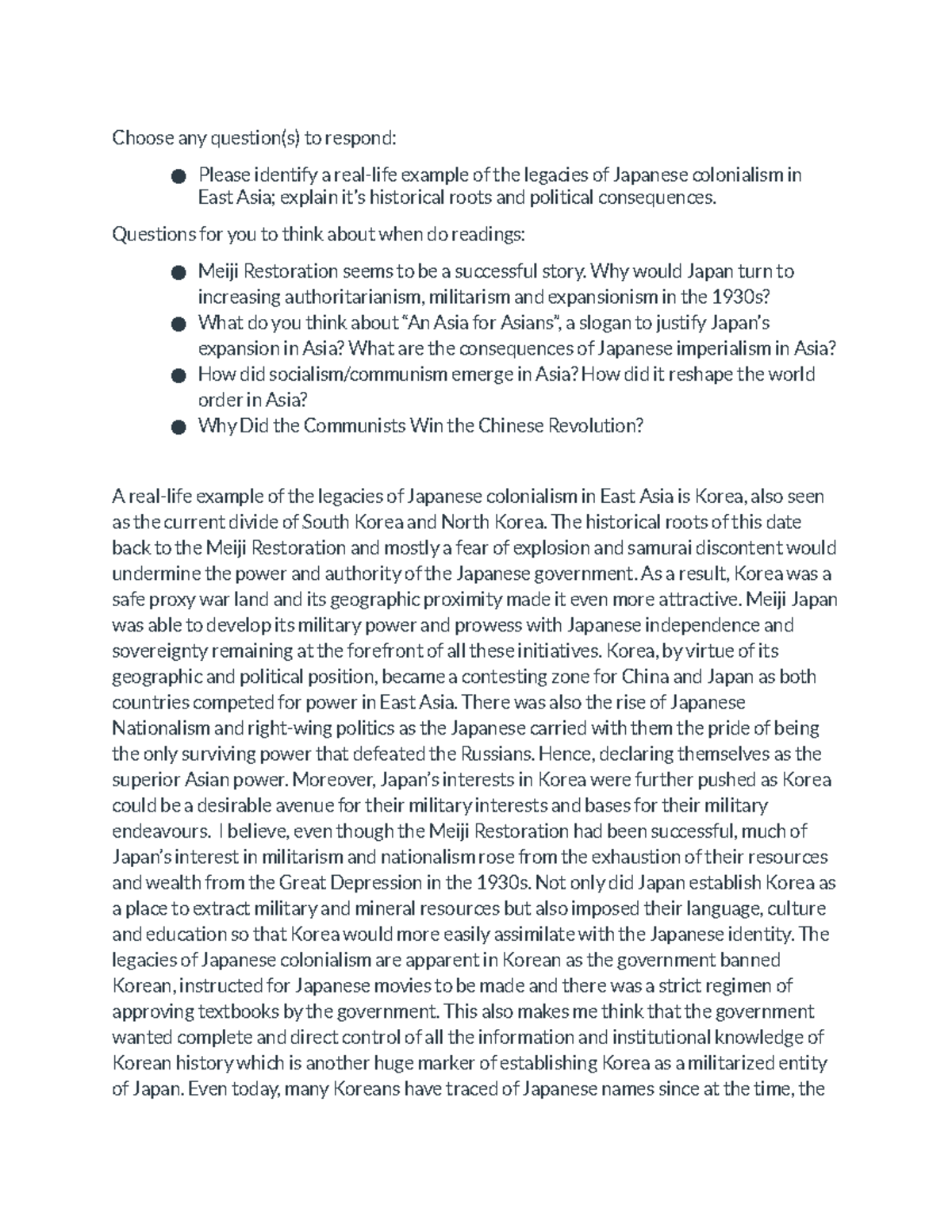 Journal Entry #5 - Choose any question(s) to respond: Please identify a ...