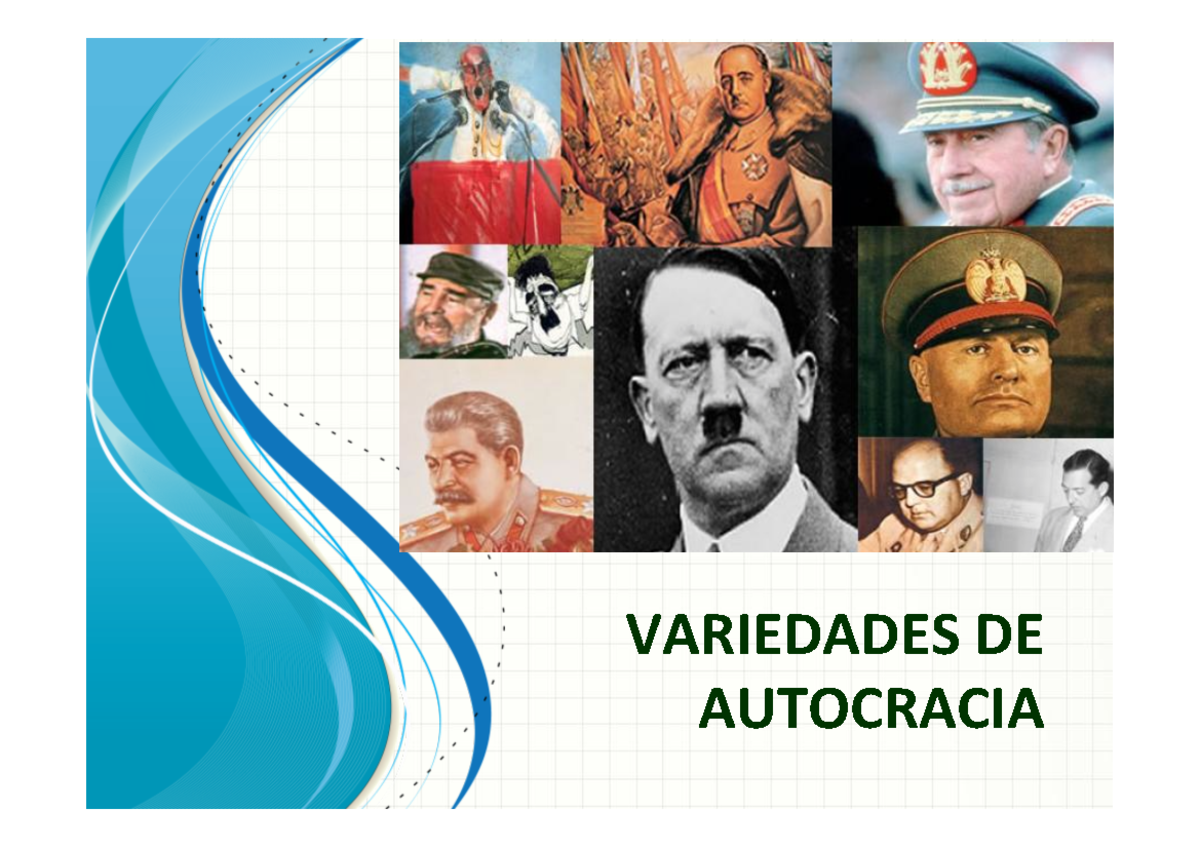 Tema 3 Variedades DE Autocracia - VARIEDADES DE AUTOCRACIA Estructura ...