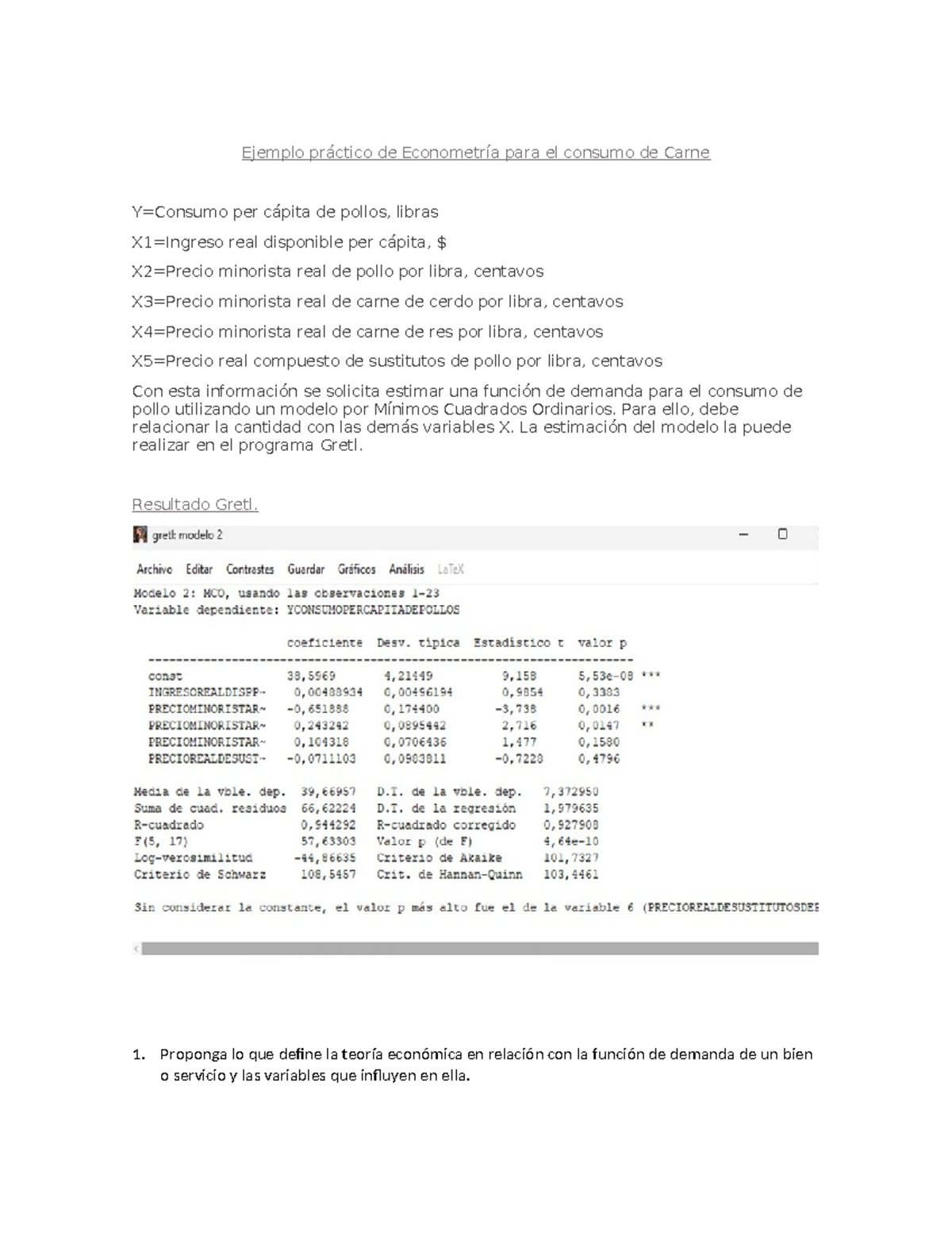 Trabajo Econometria. Estefany Castillo - Ejemplo práctico de ...
