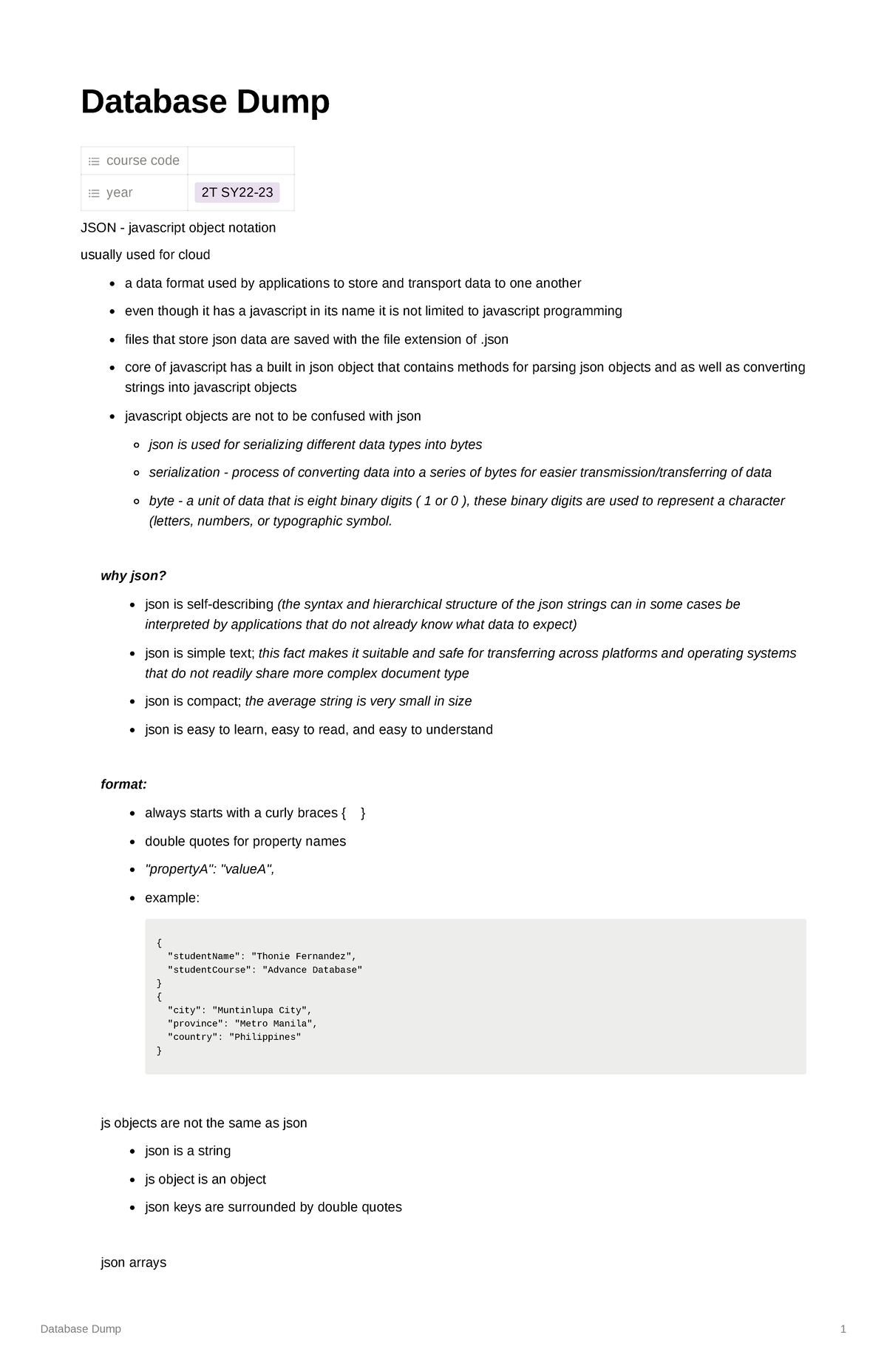 Copypaste LECTURE Database Dump Course Code Year 2T SY22 JSON copypaste-lecture-database-dump-course-code-year-2t-sy22-json