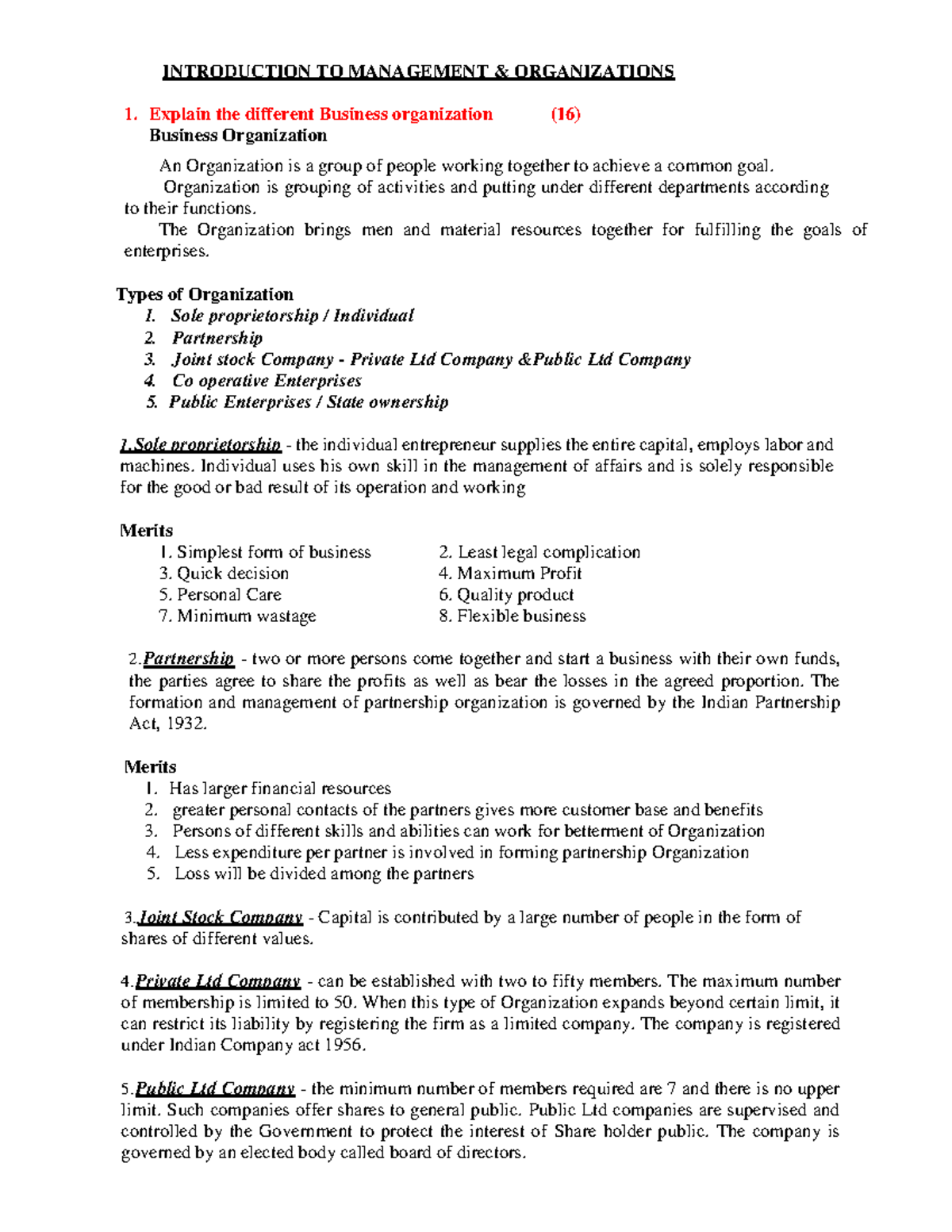 Levels of Management 2 - it is lecture notes and questions and answers ...