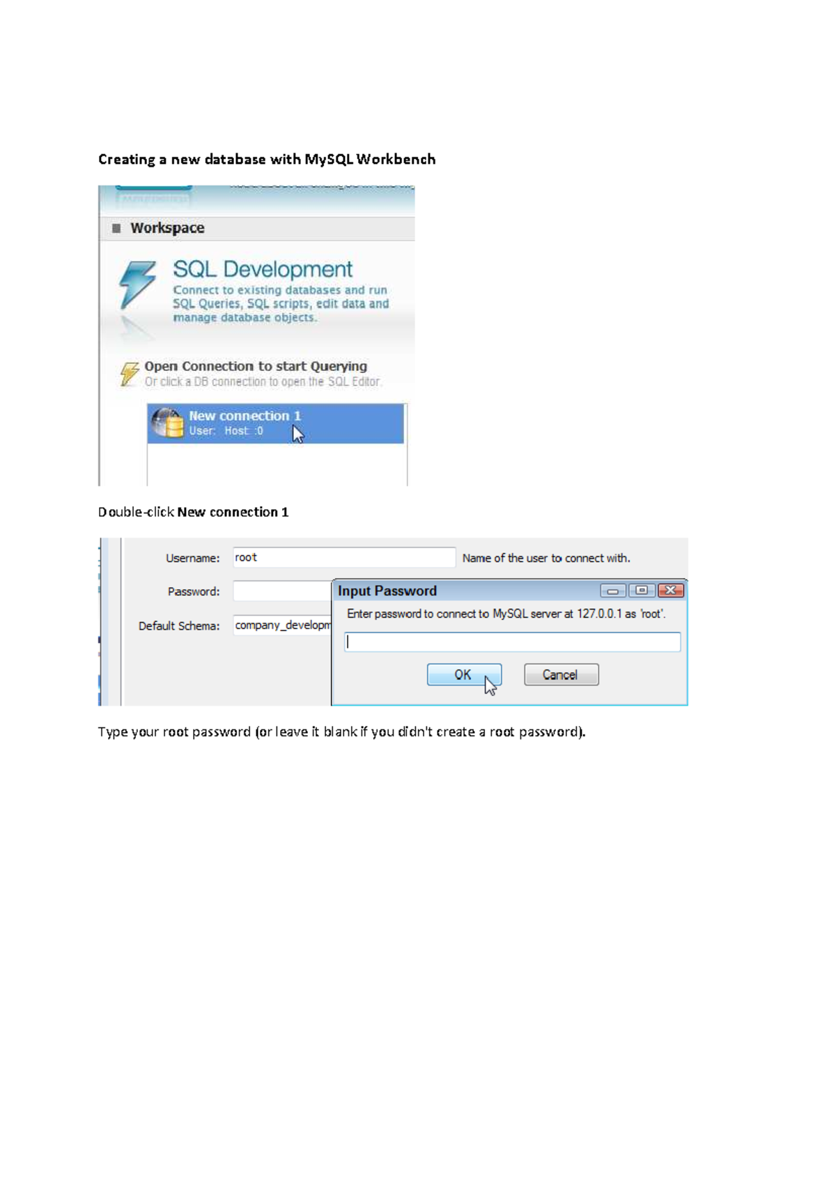Creating Adatabase With My SQLworkbench - Database Systems - Creating a ...