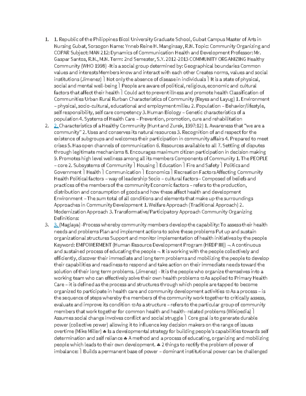 1 - 1. Republic of the Philippines Bicol University Graduate School ...