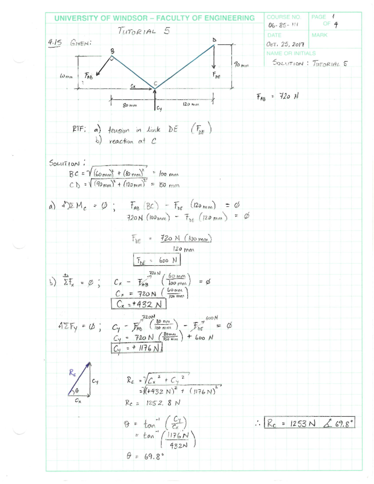 Tutorial 5 Solution - 87 351 - Studocu