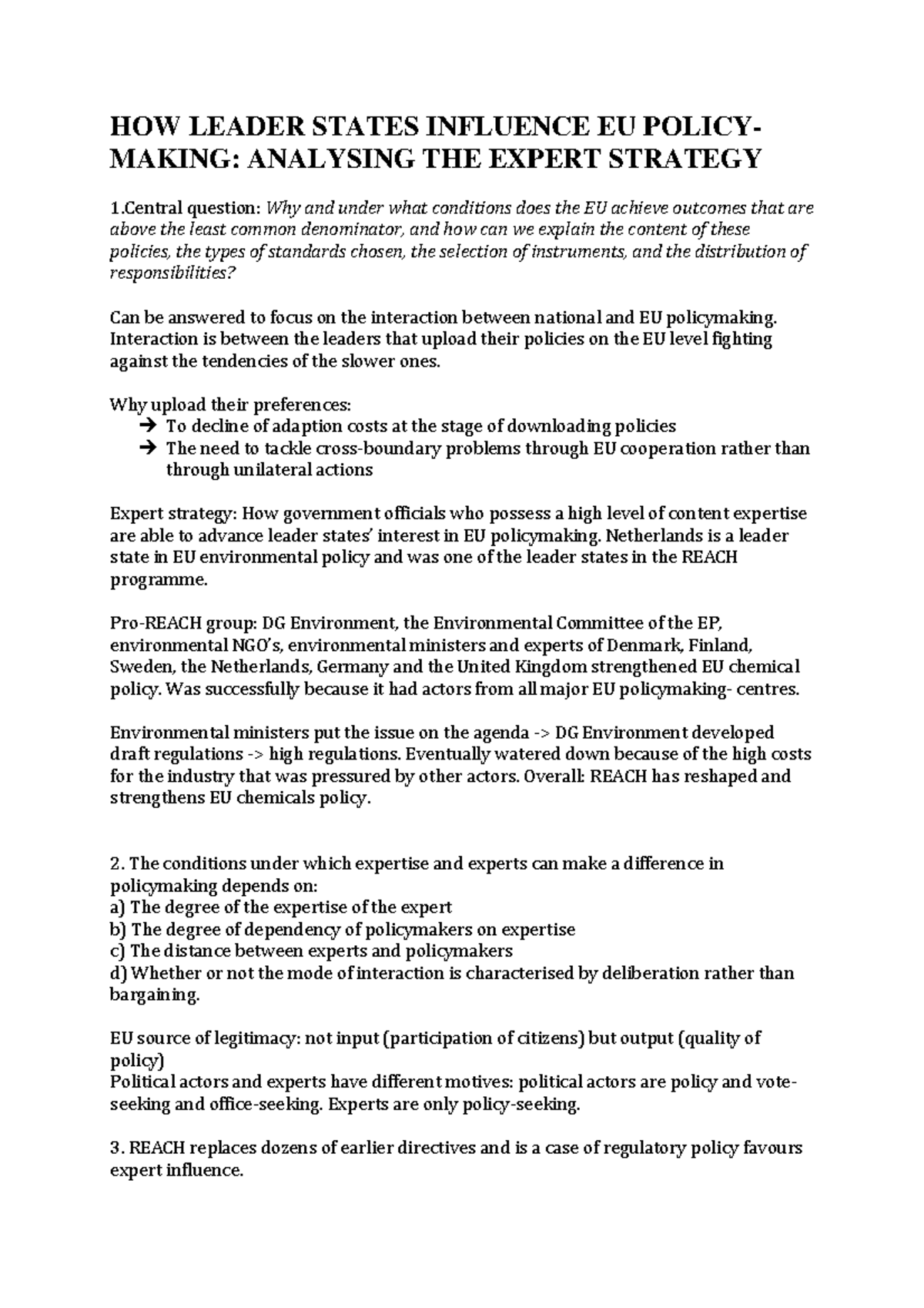 Summary Policy and Governance in the EU context: Articles - HOW LEADER ...