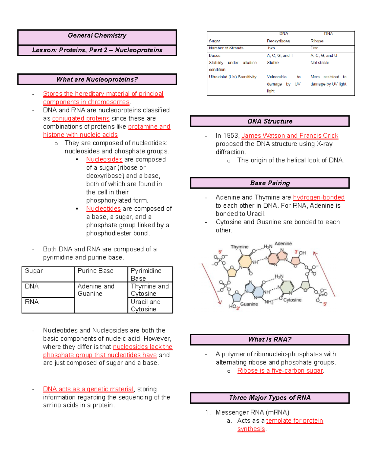 CHEM - Proteins, Part 2 (Nucleoproteins) - General Chemistry Lesson ...
