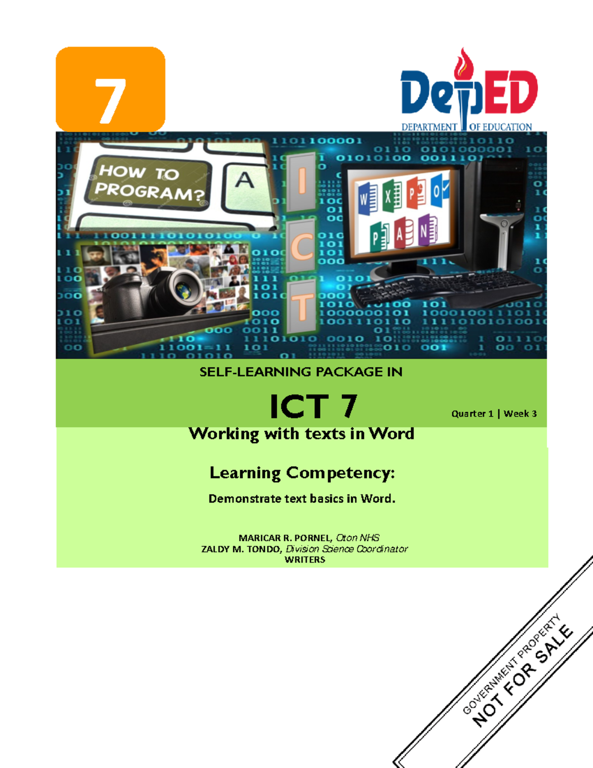 Microsoft Word LAS Week3 - Working with texts in Word Learning ...