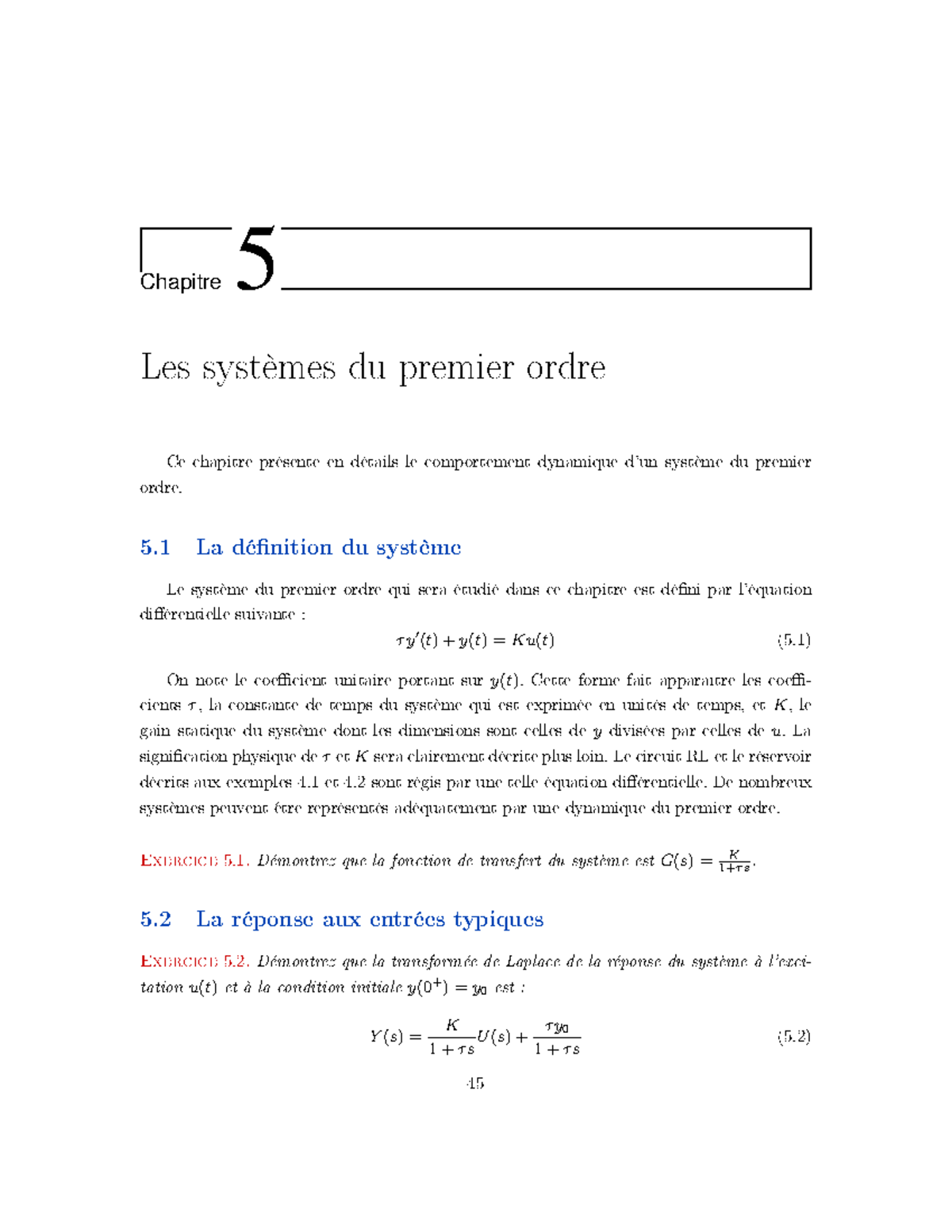 Chapitre 5 - Asservissement, ENSPT Yaounde - Chapitre 5 Les systèmes du ...