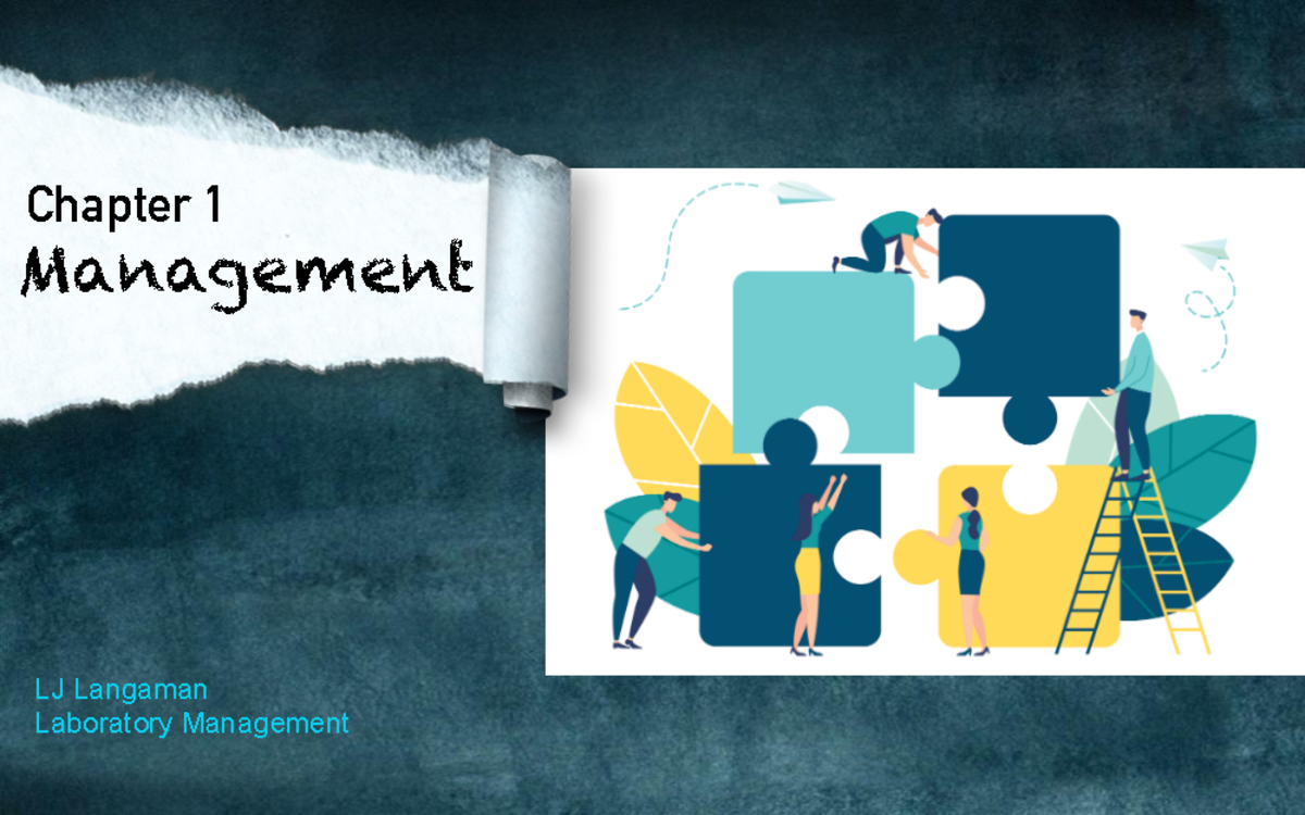 Topic 1 management - ####### Chapter 1 Management LJ Langaman Laboratory Management ####### I ...