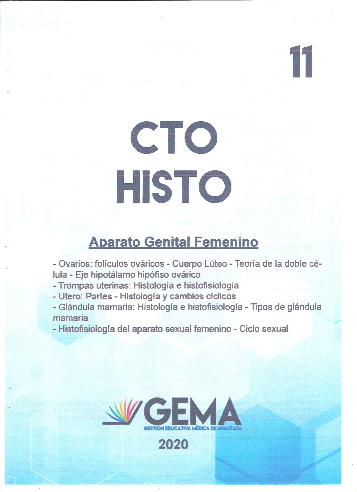 Histología CTO 11 - CTO - Histología, Biología Celular, Embriología y Genética - Studocu