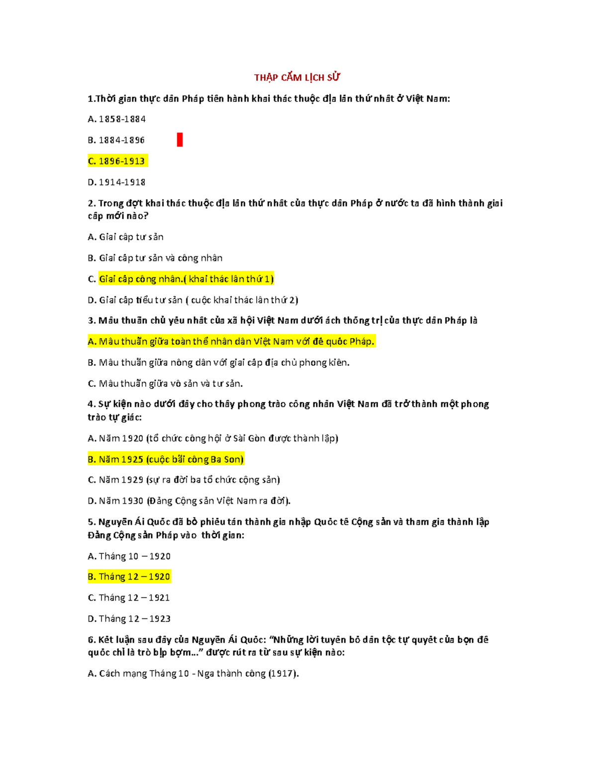 Tổng-hợp-LSD - jhgfdsa - TH P C M L CH SẬ Ẩ Ị Ử 1 i gian th c dân Pháp ...