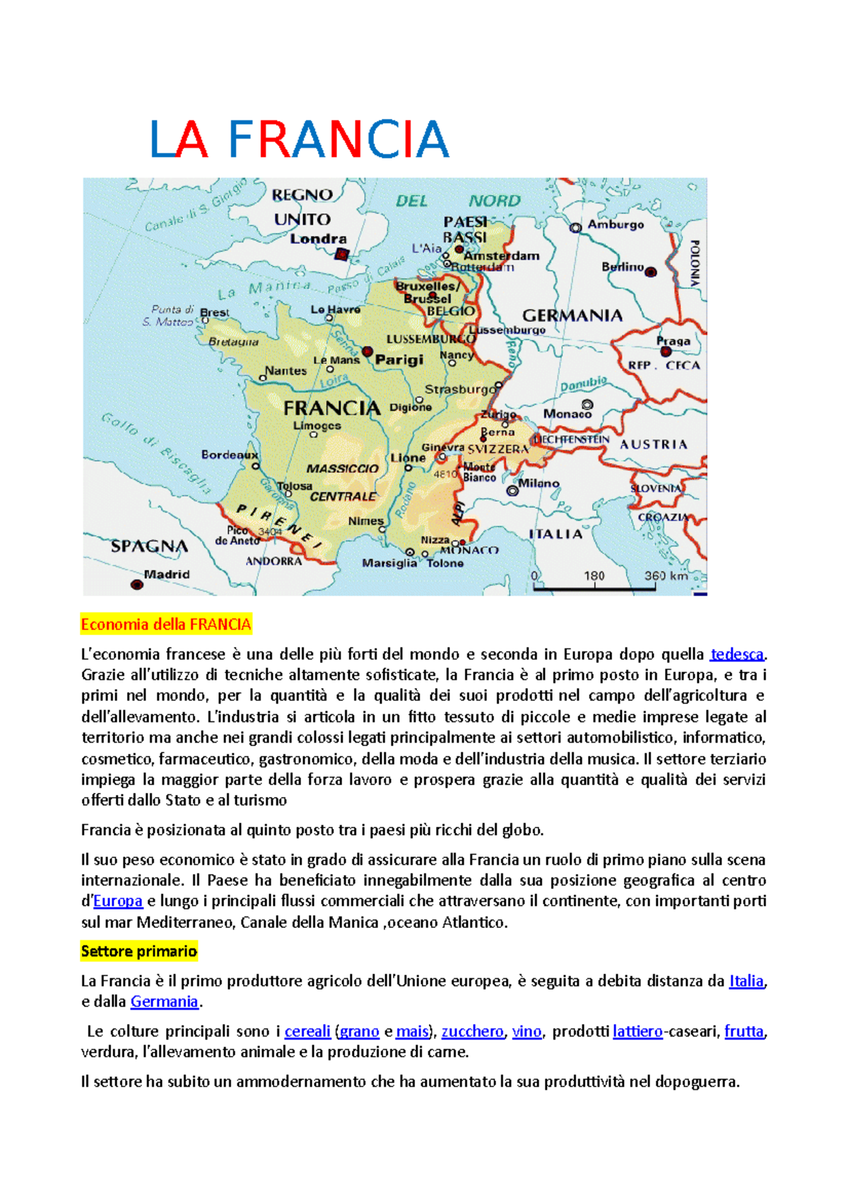 Economia della Francia - LA FRANCIA Economia della FRANCIA L'economia ...