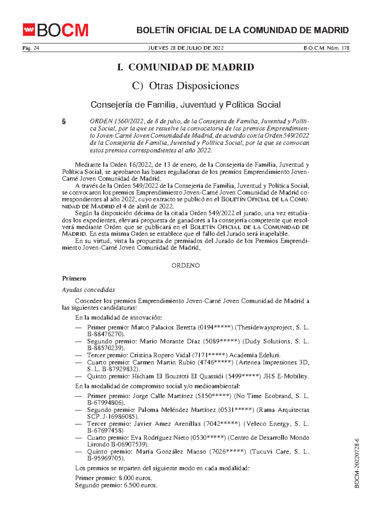 Bocm-20220728-6 - Pág. 24 JUEVES 28 DE JULIO DE 2022 B.O.C. Núm. 178 ...