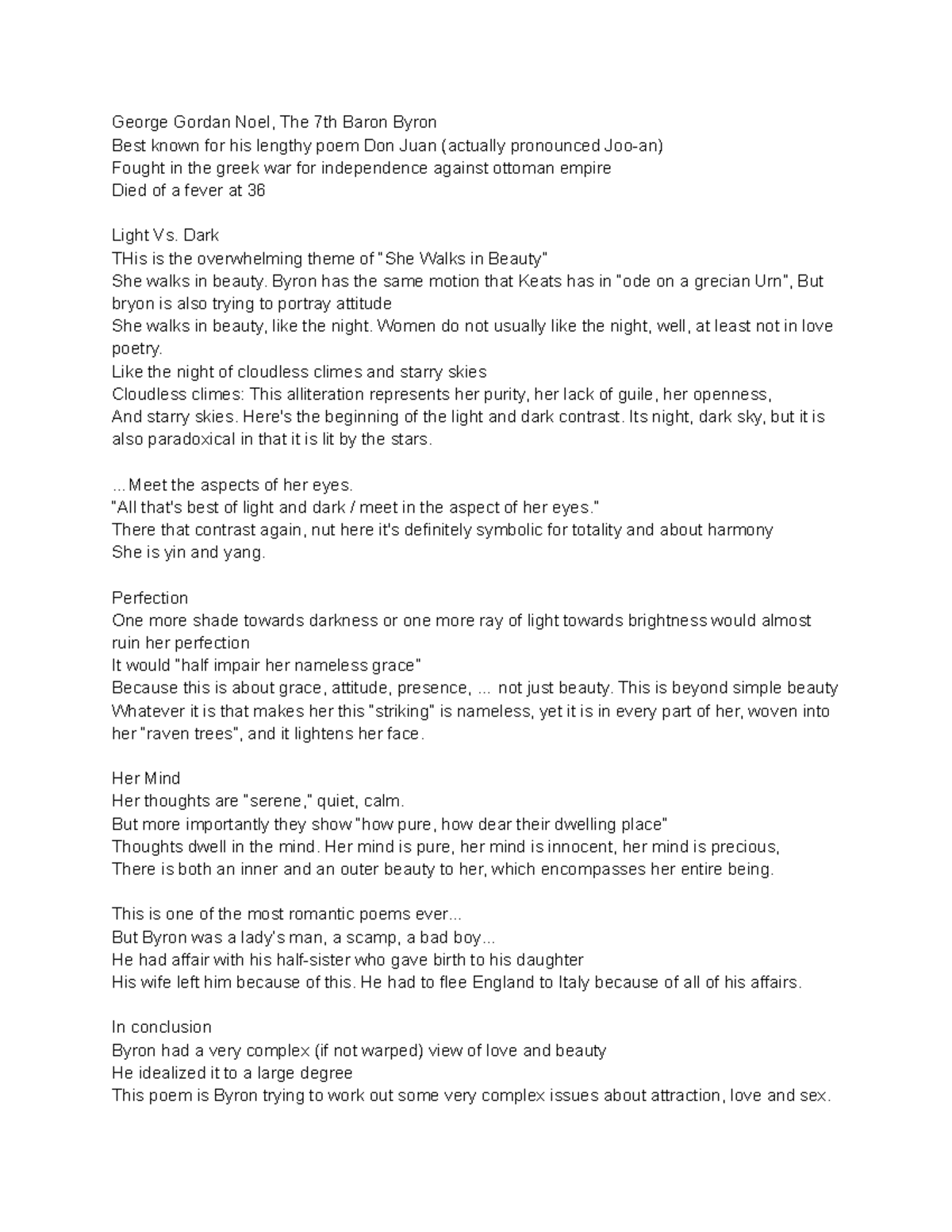 George Gordon, Lord Byron - George Gordan Noel, The 7th Baron Byron ...