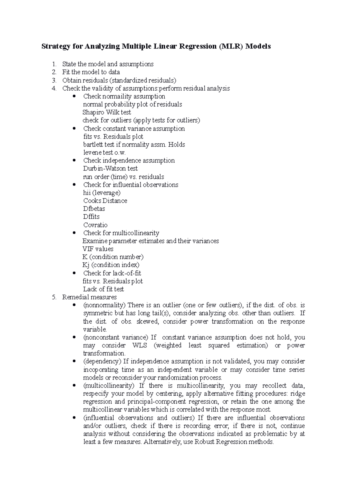 Strategy for Analyzing MLR Models - Strategy for Analyzing Multiple ...