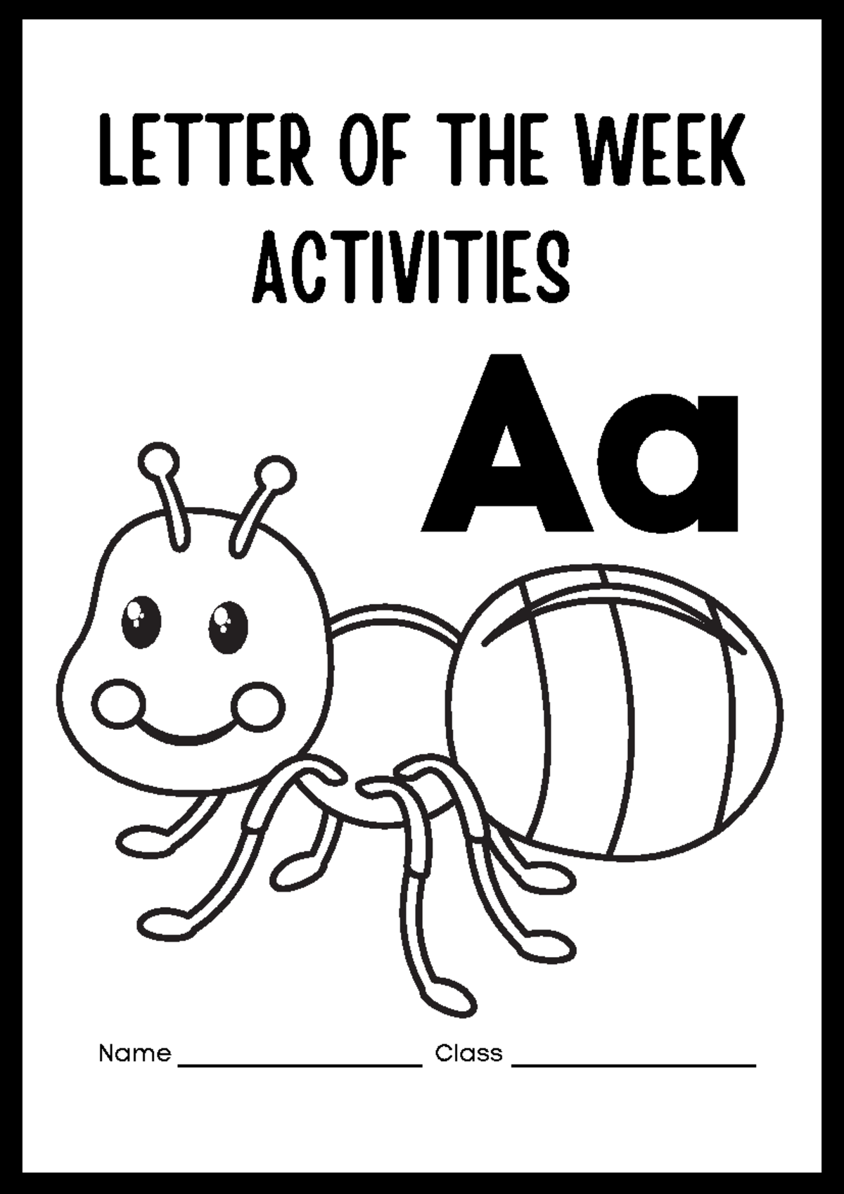 Alphabet Activity Pages Letter Aa Kindergarten Worksheets for Kids - Aa ...