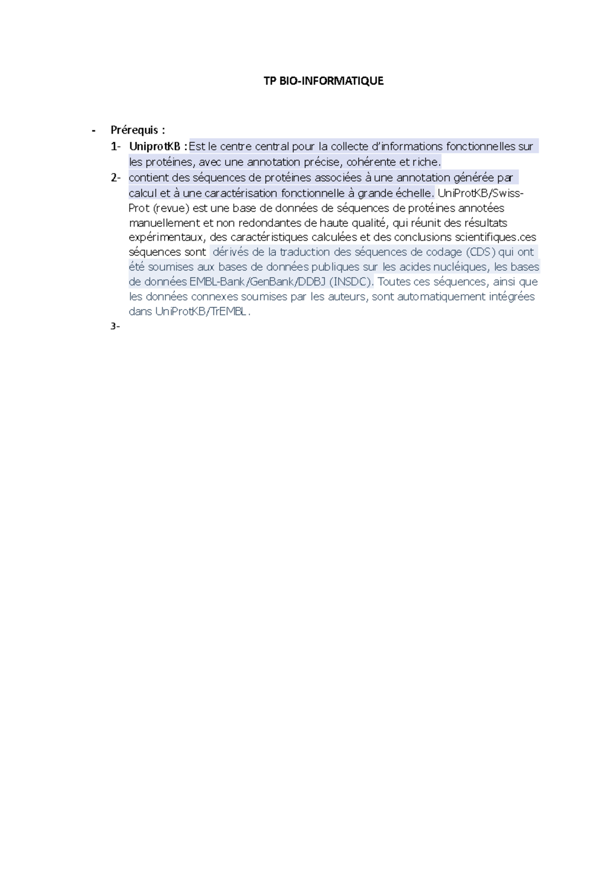 TP initiation a la bio-informatique structurale - TP BIO-INFORMATIQUE ...