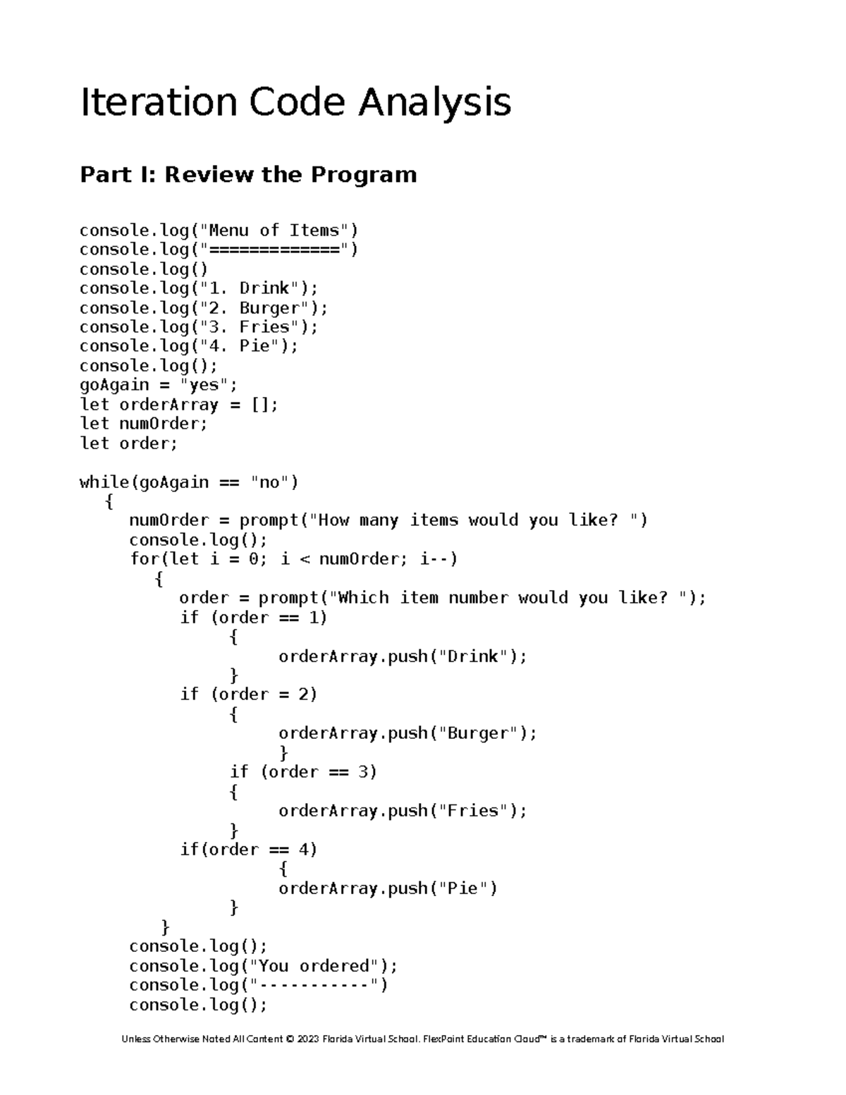 Iteration code analysis - Iteration Code Analysis Part I: Review the ...