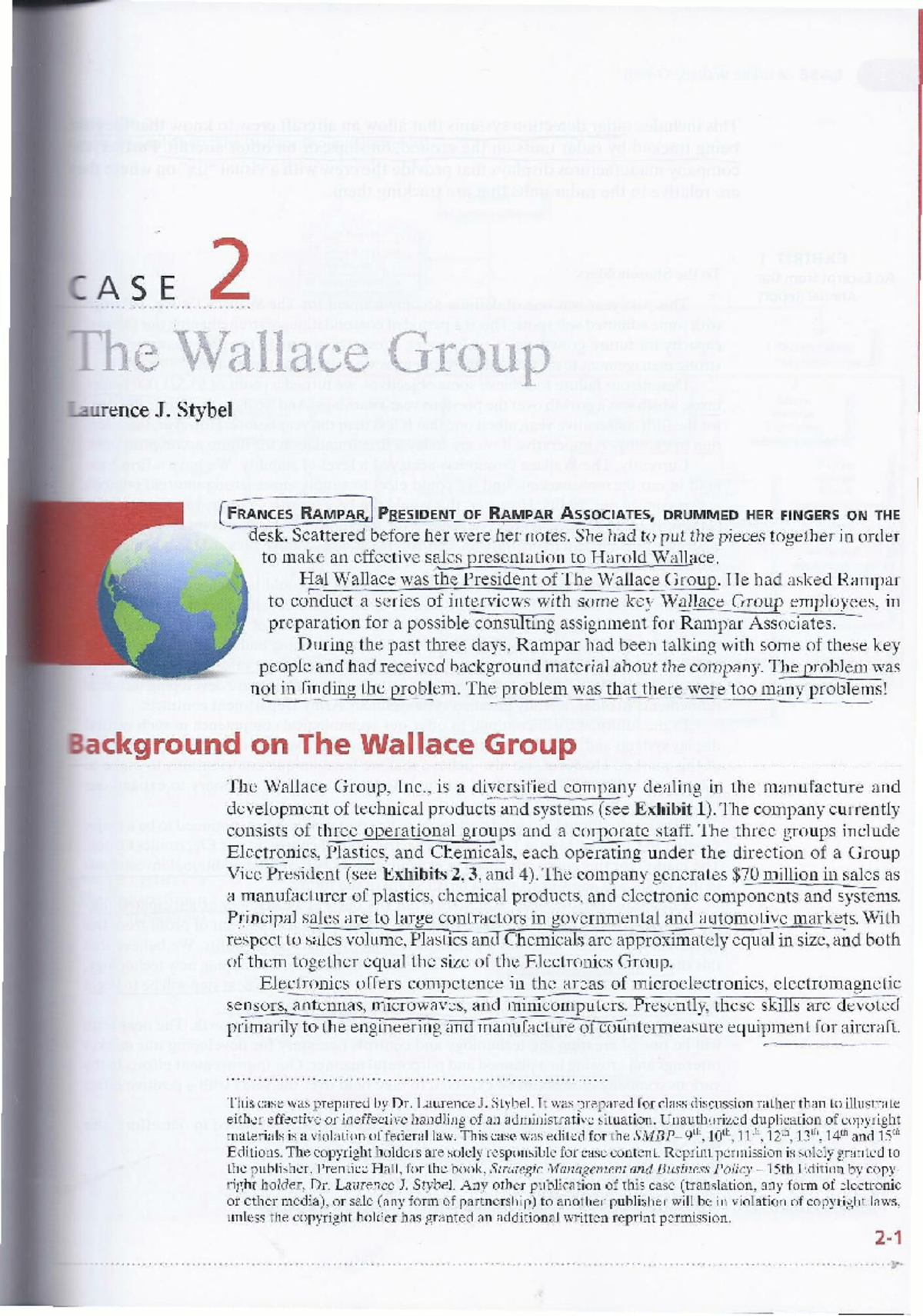 CASE3OF4 Wallace Group - CASE 2 The Wallace Group Laurence J. Stybel ...