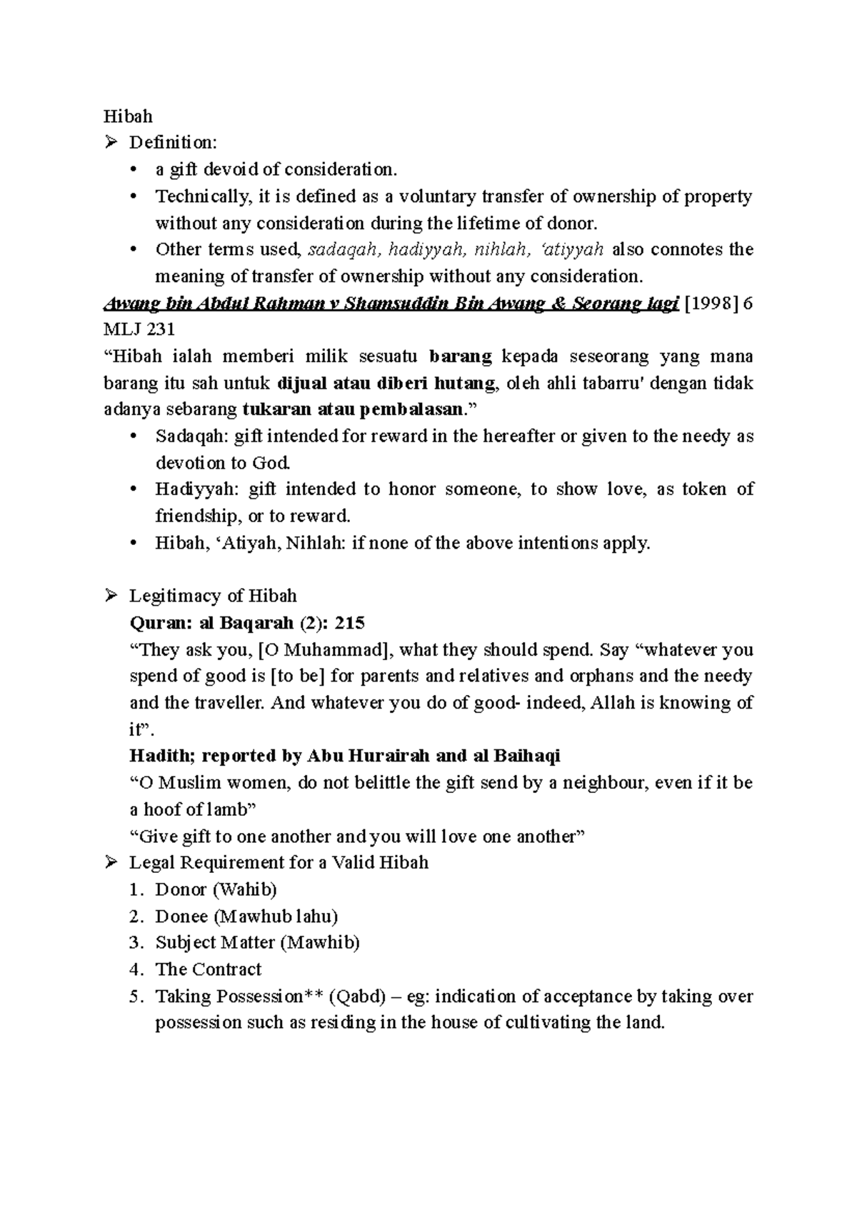 Hibah - Hibah Definition: - a gift devoid of consideration ...