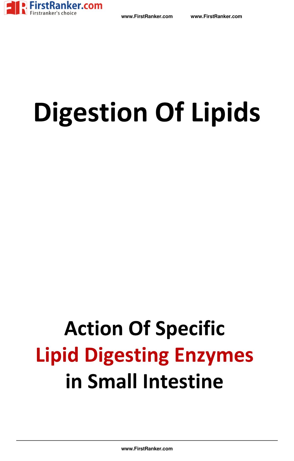 MBBS Biochemistry Topic WISE Notes Lipid Absorption AND Transport ...