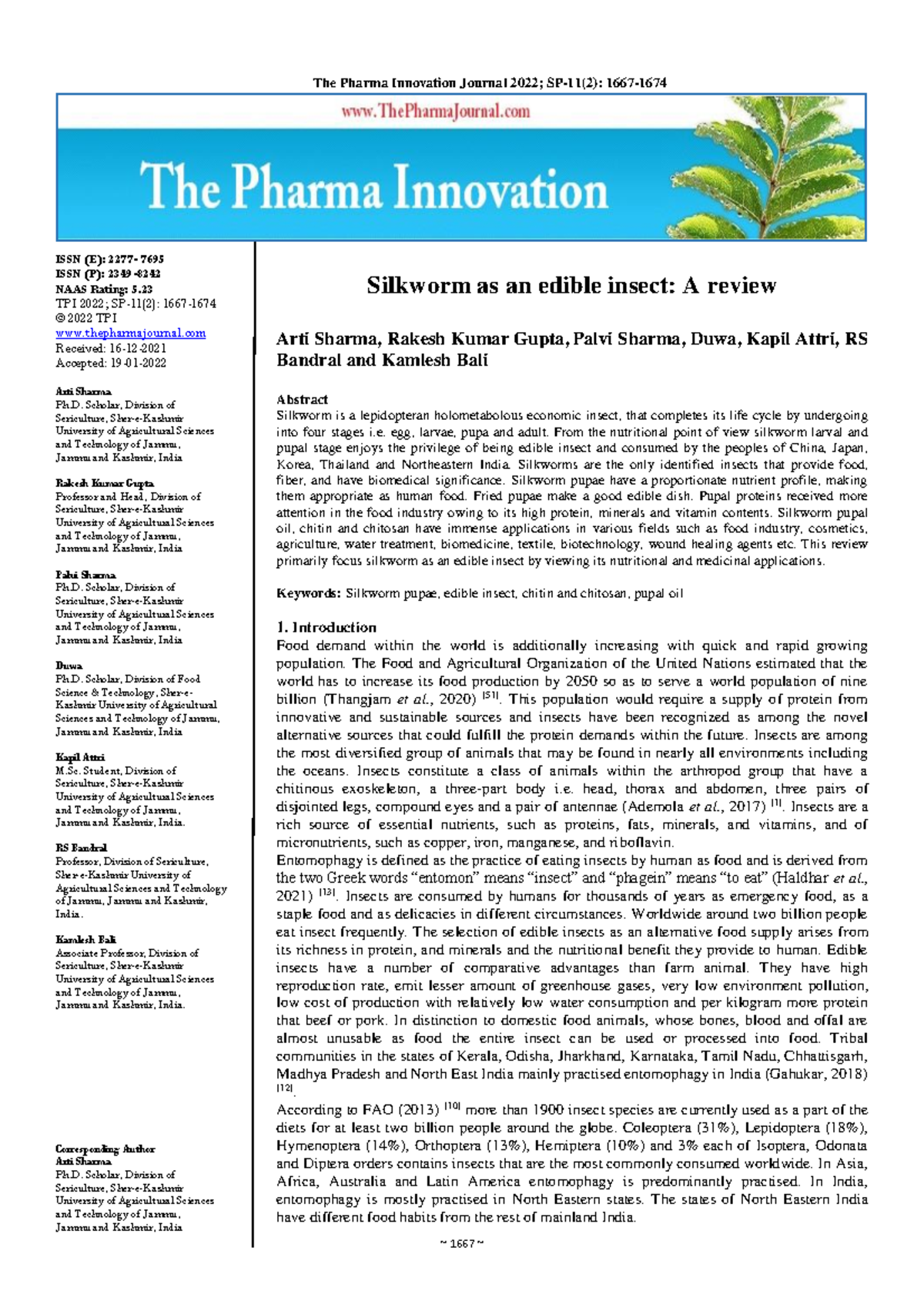 S 11 2 179 271 - pharmajounral - The Pharma Innovation Journal 2022 ...