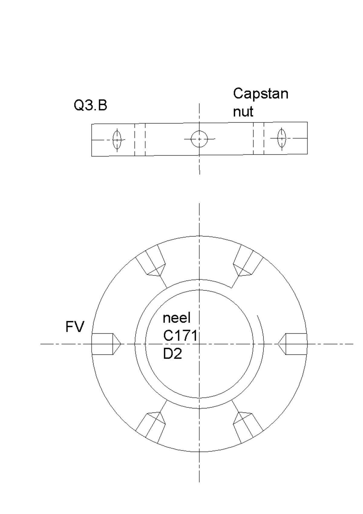 C16neel ed TEE machine drawingb-Model - Btech - Capstan nut FV Q3 neel ...