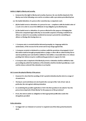 Human Rights Article 10 and 11 - In this essay I will be critically ...