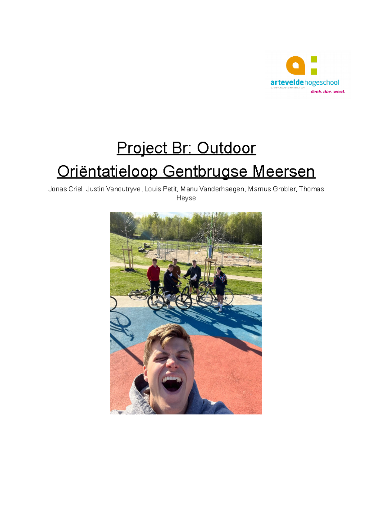 A4 Project BR outdoor werkstuk - Project Br: Outdoor Oriëntatieloop ...