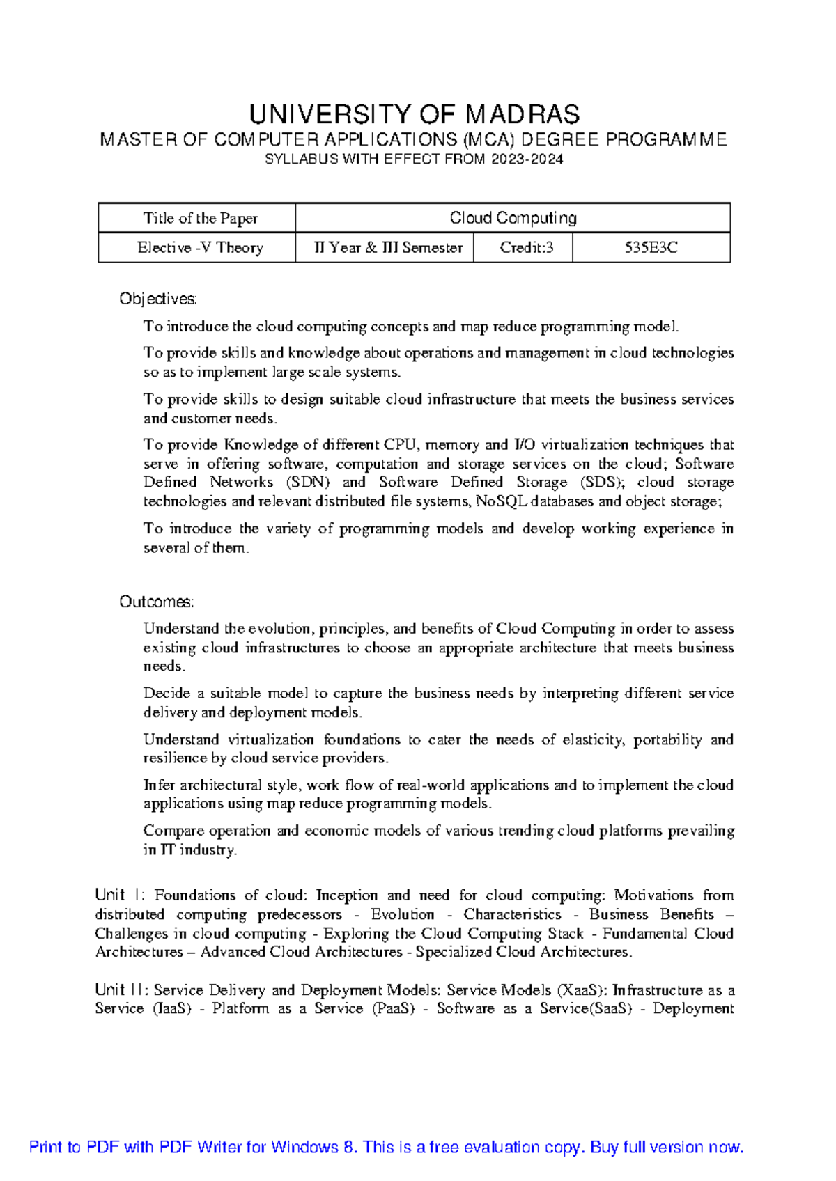 Cloud Computing - I want notes for my study - UNIVERSITY OF MADRAS ...