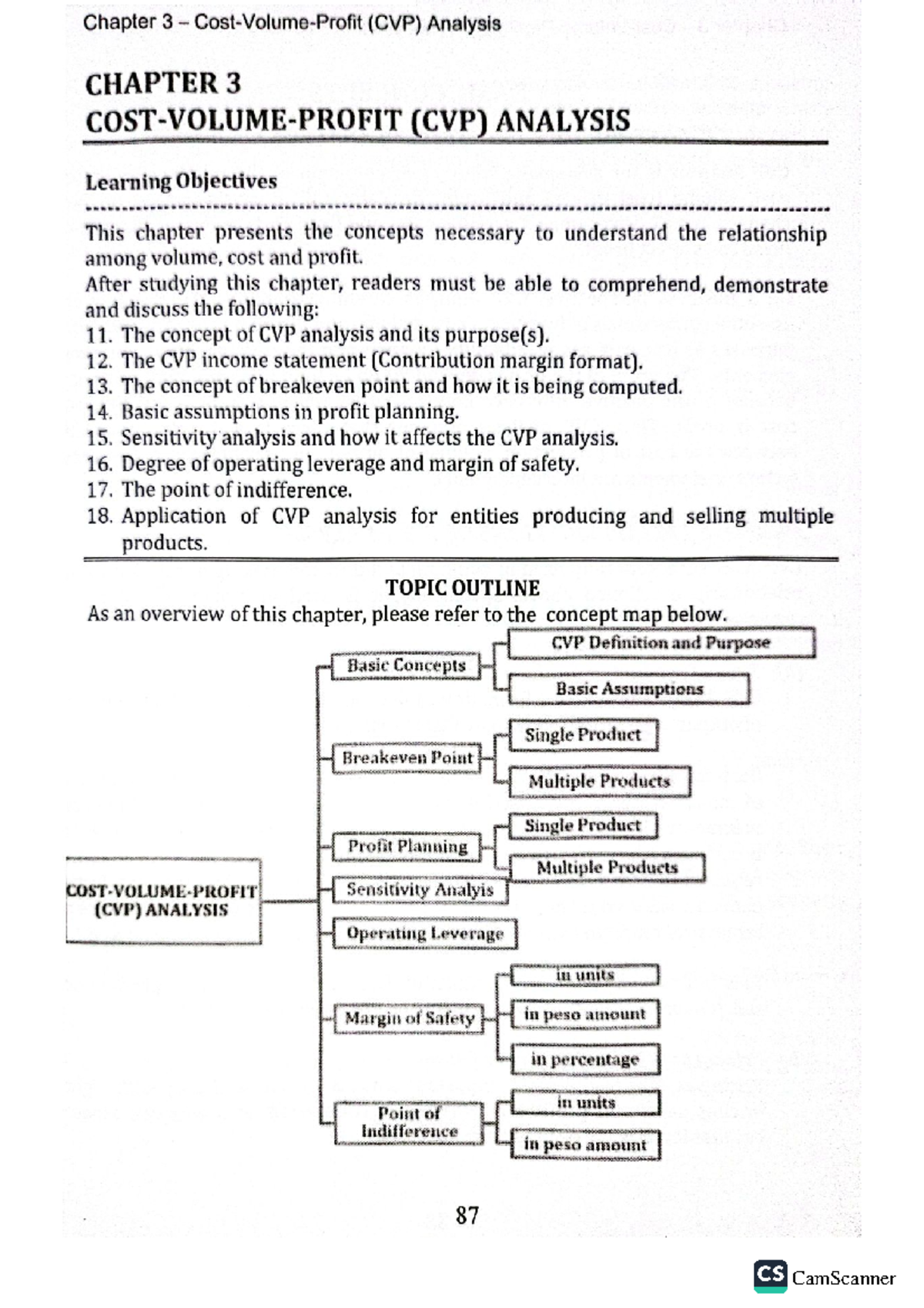 Strat Cost Management chapter 3 - Chapter 3 (CVP) Analysis CHAPTER 3 (CVP) ANALYSIS Learning ...