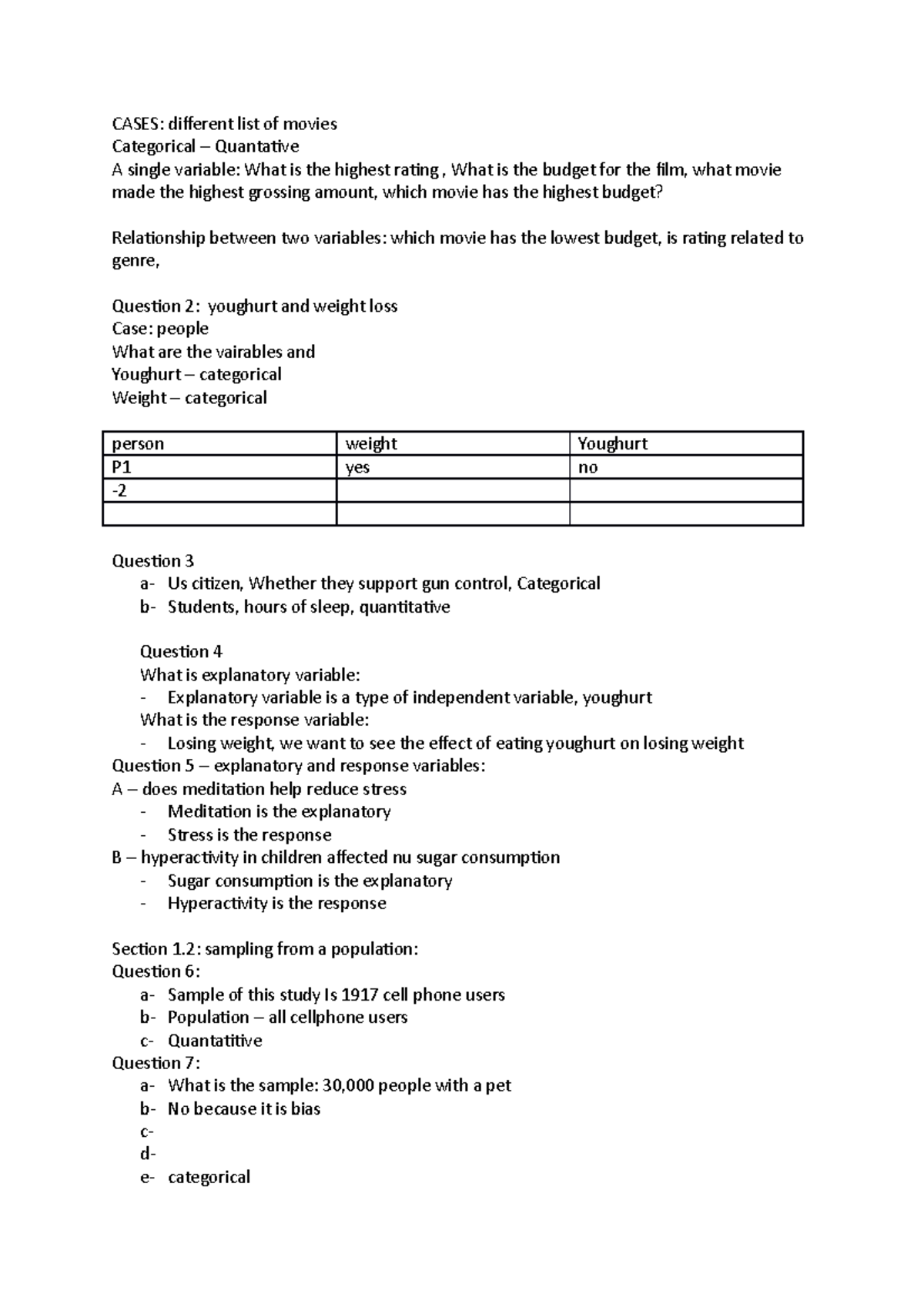STAT LAB - Stat Lab answers - CASES: different list of movies ...