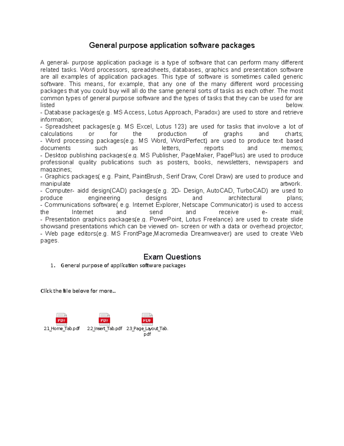 Lecture 2 - This is for application software course - General purpose ...