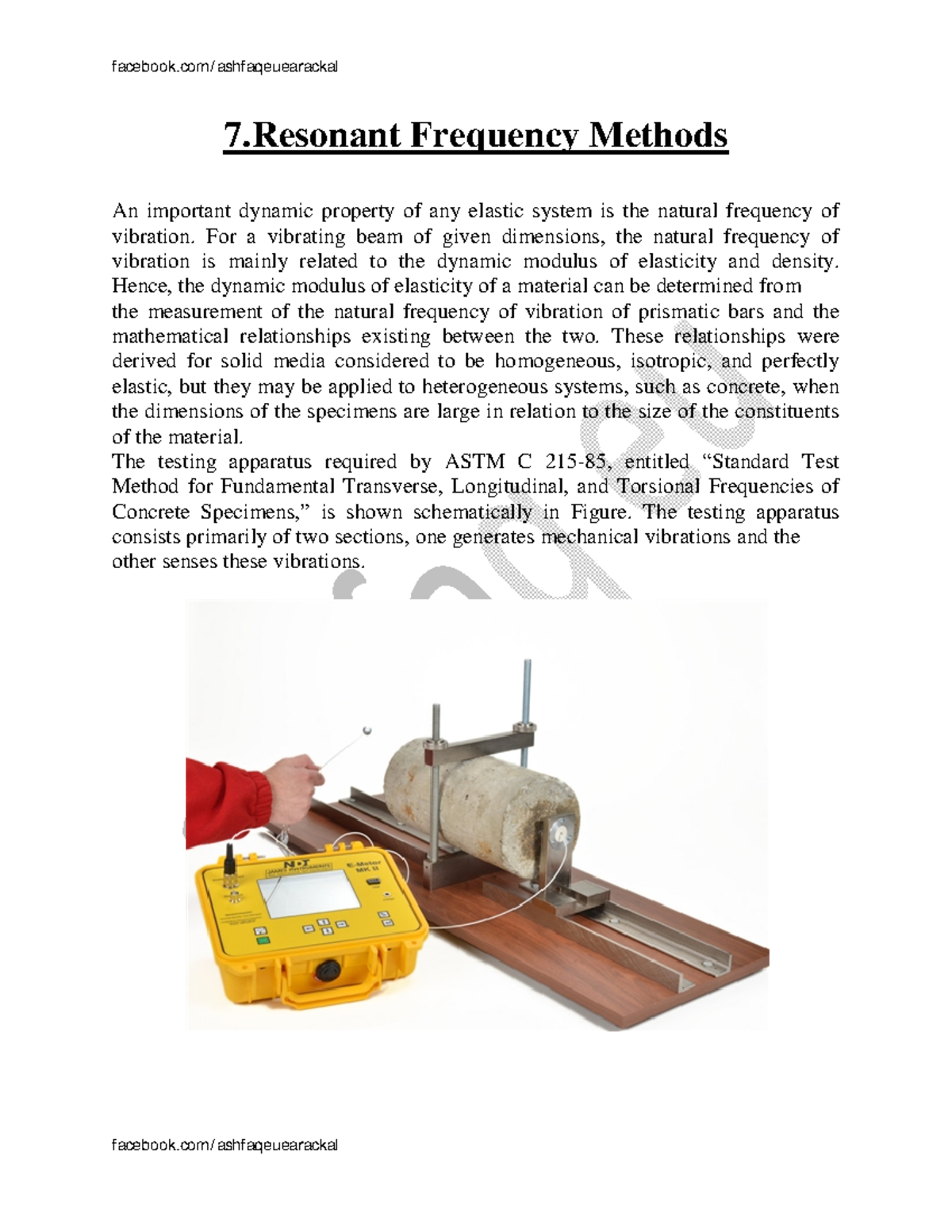 7.Resonant Frequency Methods - 7 Frequency Methods An important dynamic ...