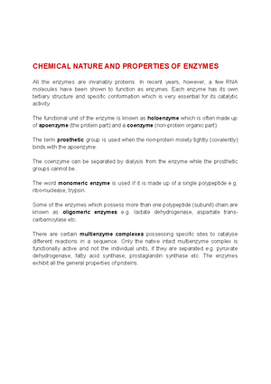 Units of enzyme activity - UNITS OF ENZYME ACTIVITY Enzymes are never ...