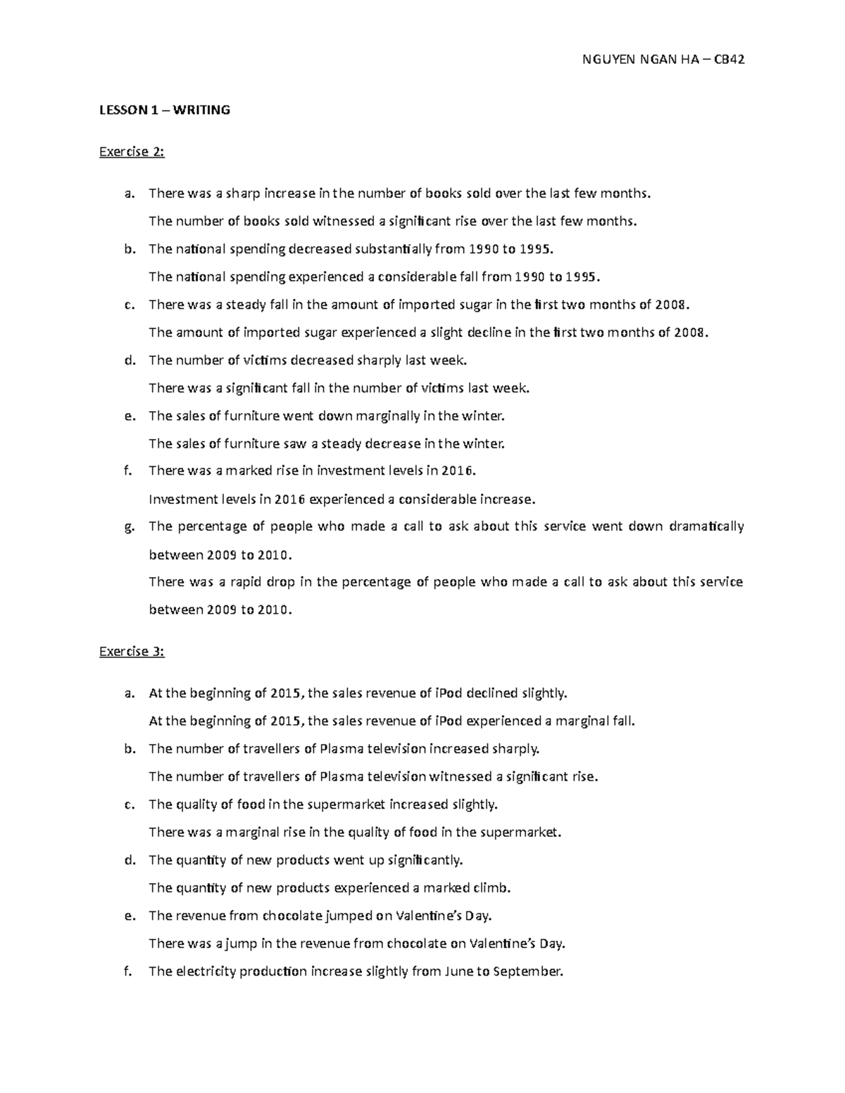 Lesson 1 Writing IELTS materials - English Grammar 1 - NEU - Studocu