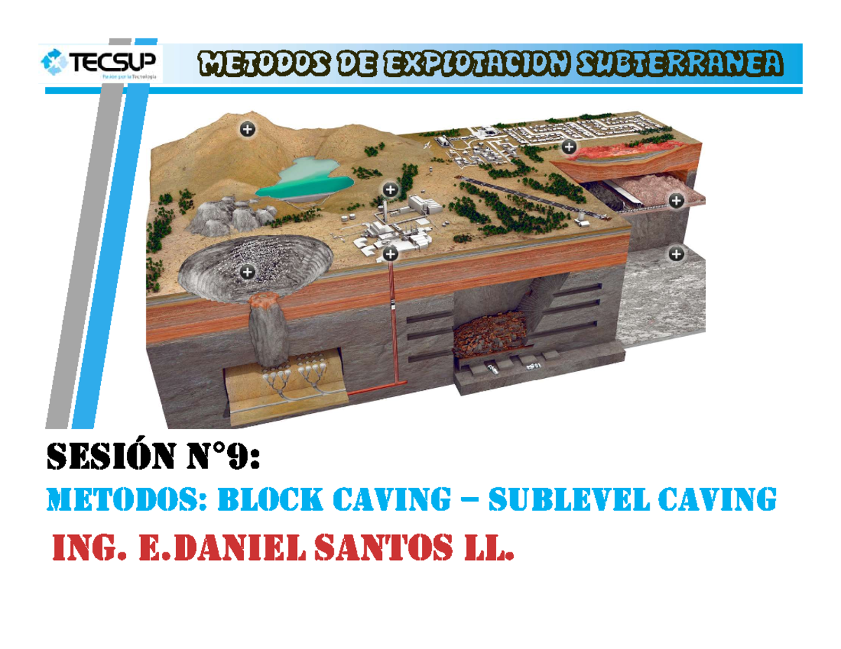 Taller N°9 OPEN Stoping - Shirink Metodos Block Caving - Sublevel Caving - operaciones mineras ...