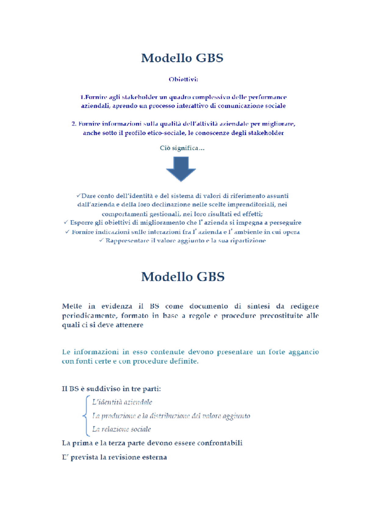 Modello GBS - standard gbs - Strategie à occorre illustrare gli ...