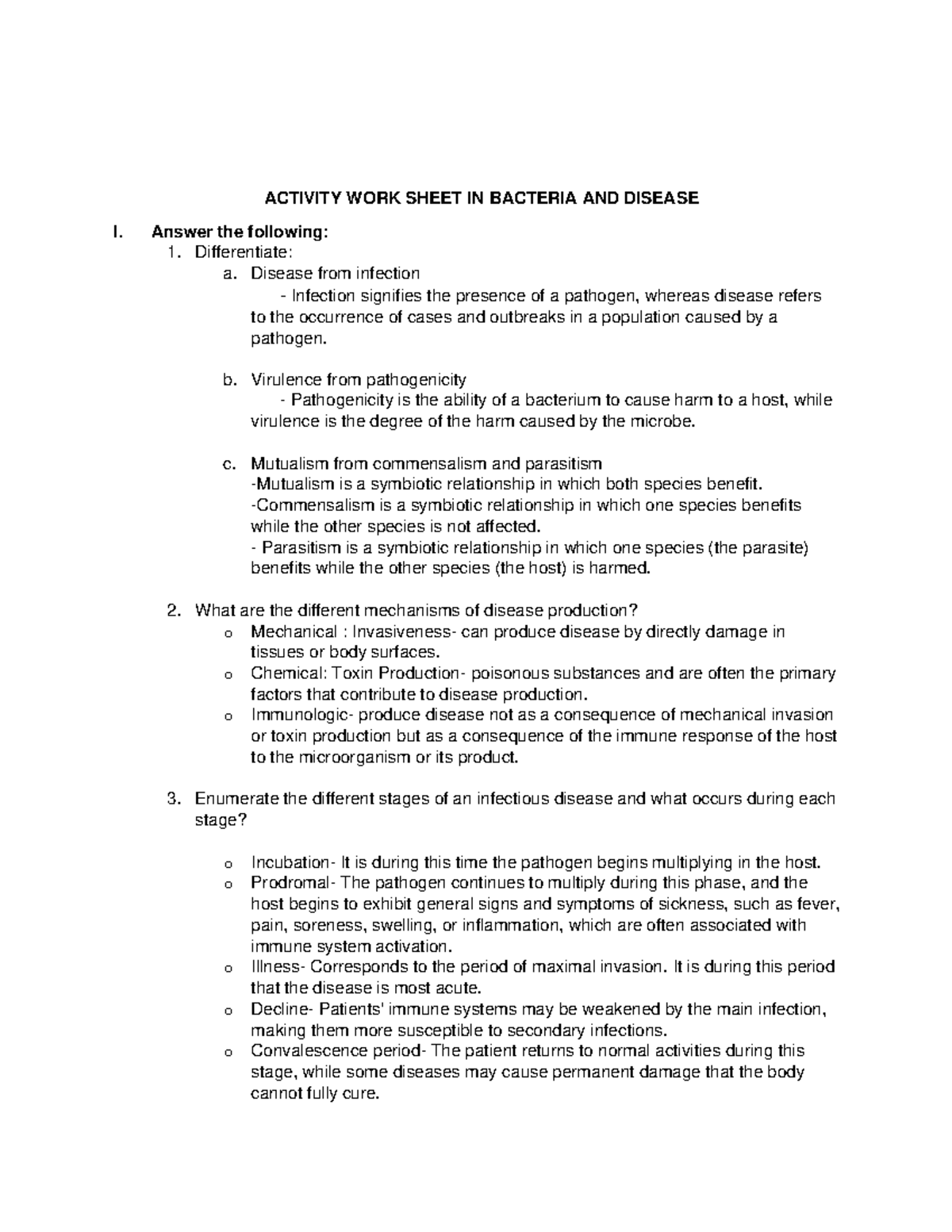 Worksheet 3-Bacteria and Disease-1 - John Michael M. Rustria BSN 1-B ...