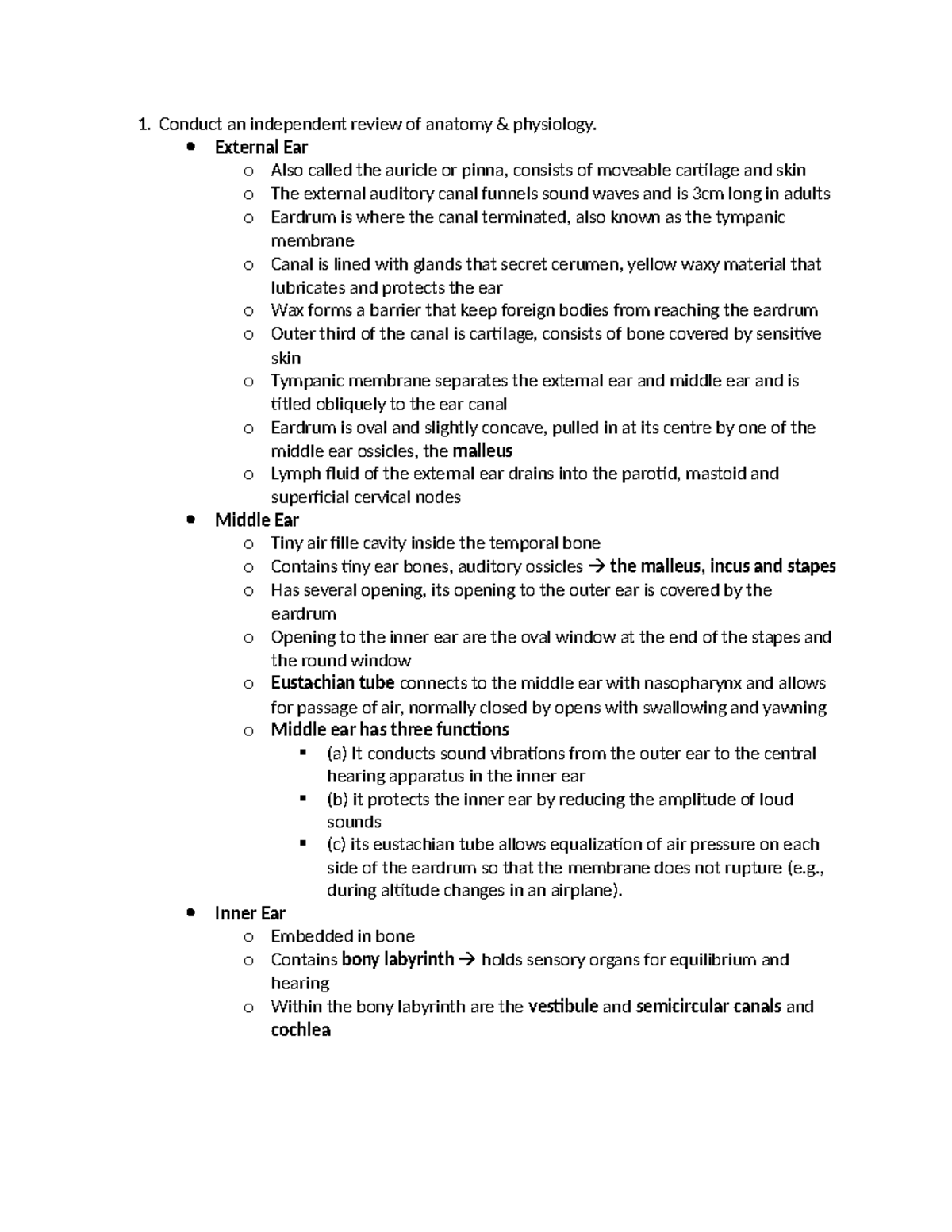 Chapter 16: Ear Assessment - Conduct an independent review of anatomy ...