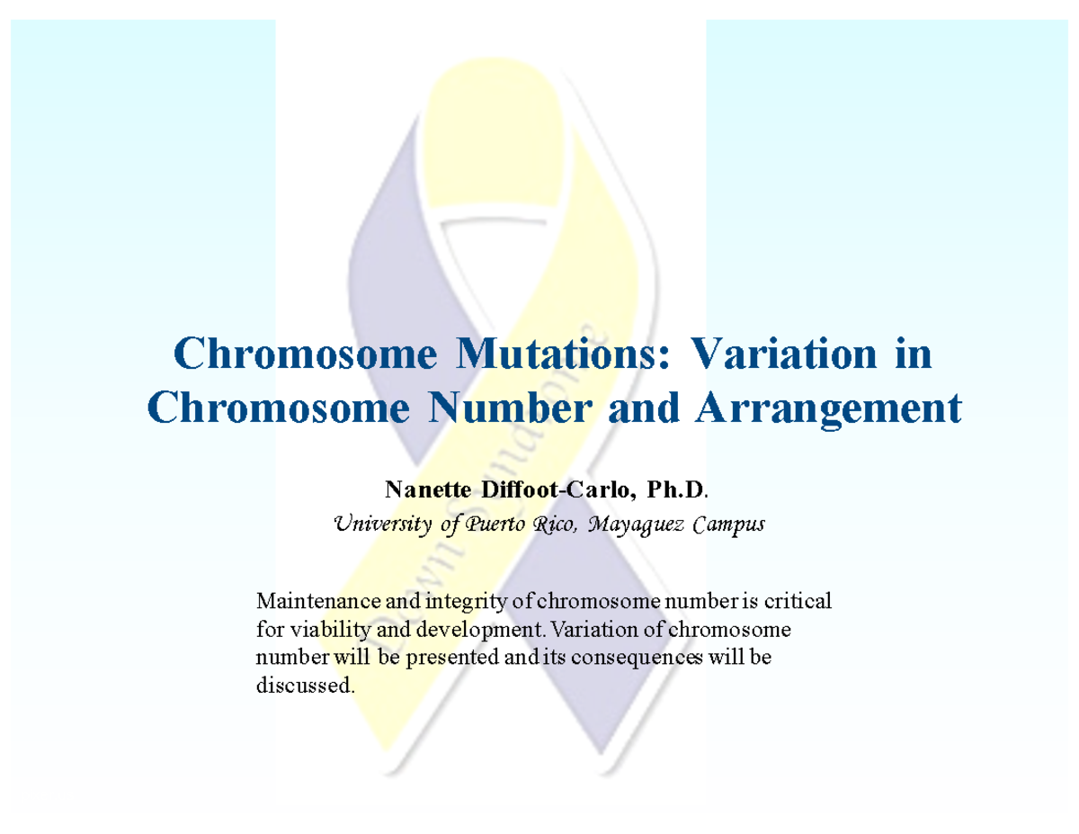 8. Chromosome number variation and arrangement 8 - pixer Nanette ...