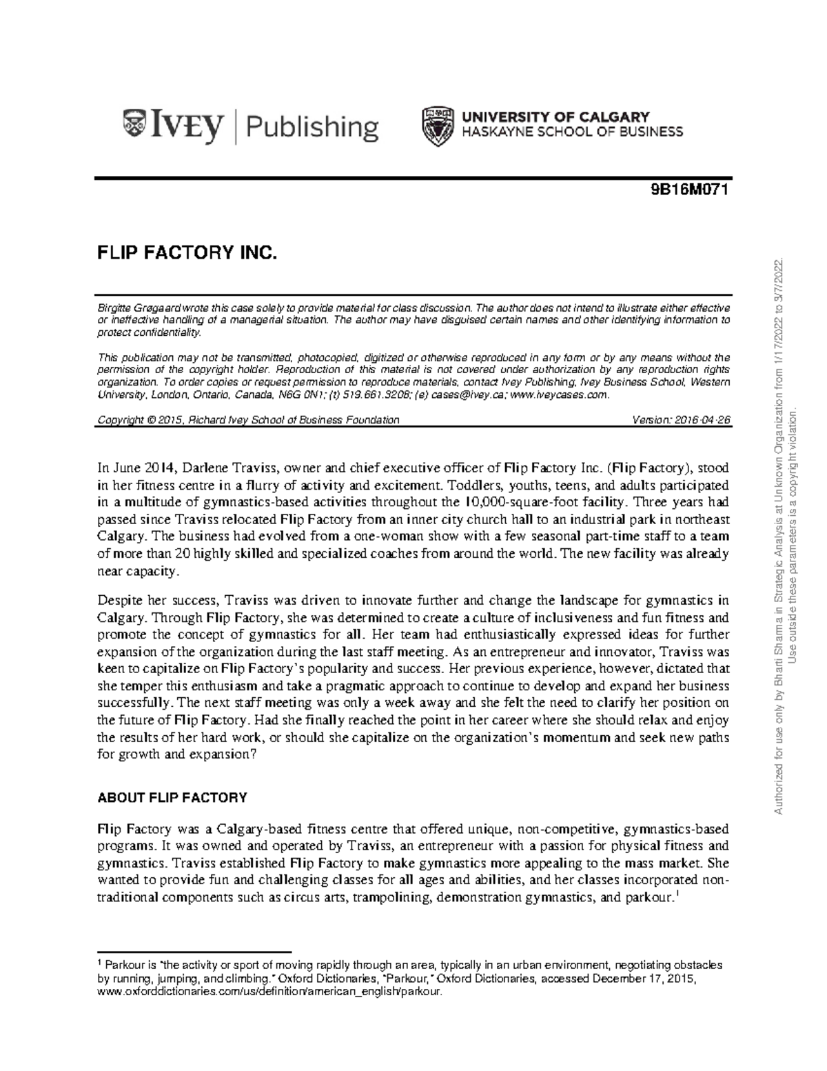 Case Study Flip Factors ( we have to solve the question - 9B16M FLIP ...