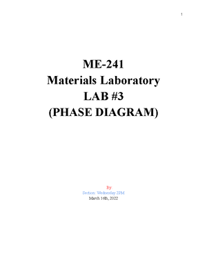 ME 241 Lab 4 - Lab 4 - ME- Materials Laboratory LAB (IMPACT TESTING) By ...