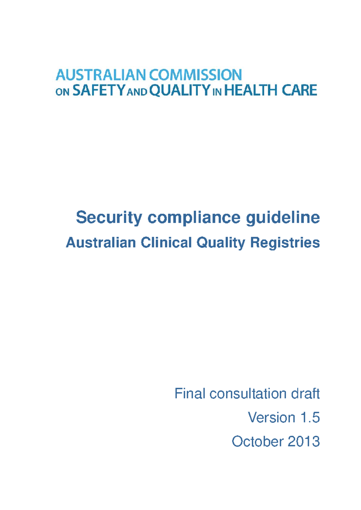 Security compliance guideline for cqr march 2013 v1 - Security ...