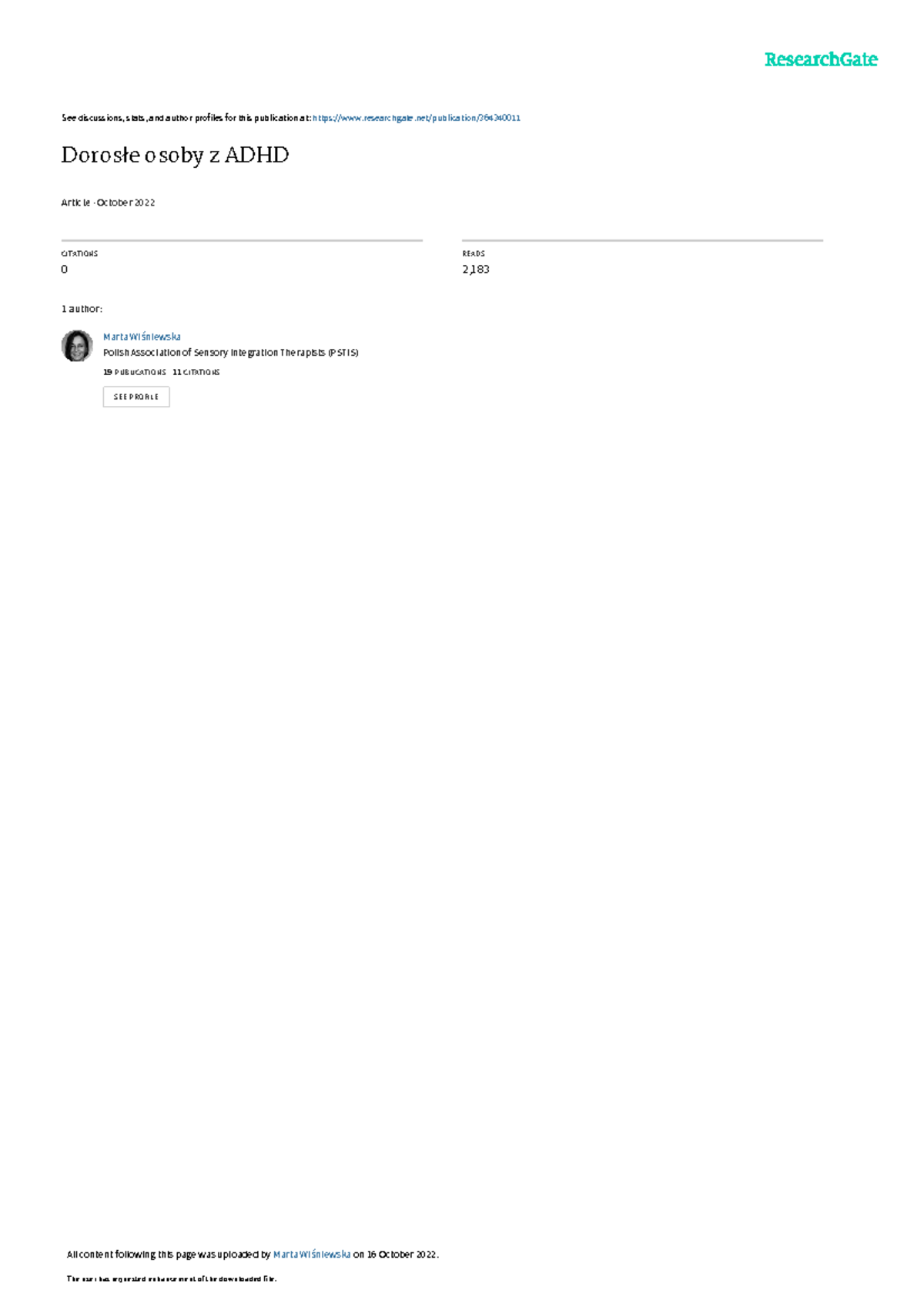 ADHD 2 2020 2 - See discussions, stats, and author profiles for this ...