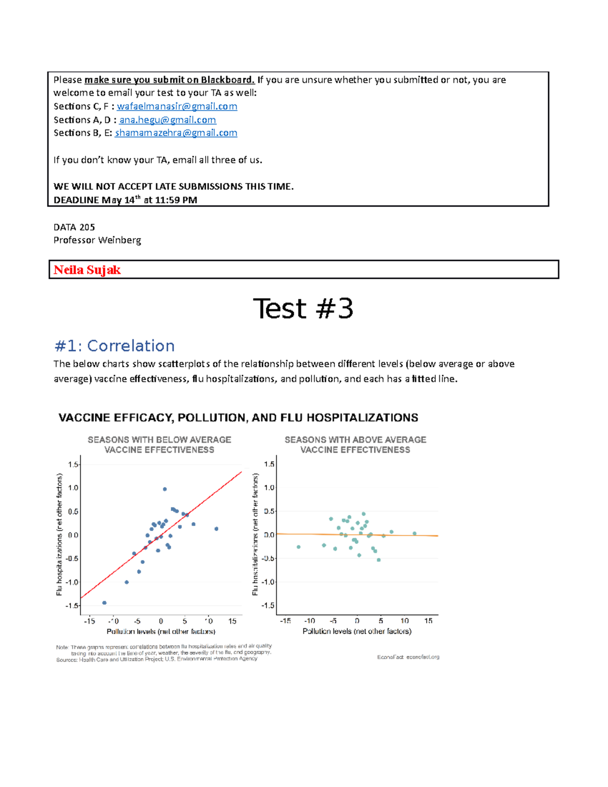 This is for Test 003 - Please make sure you submit on Blackboard. If ...