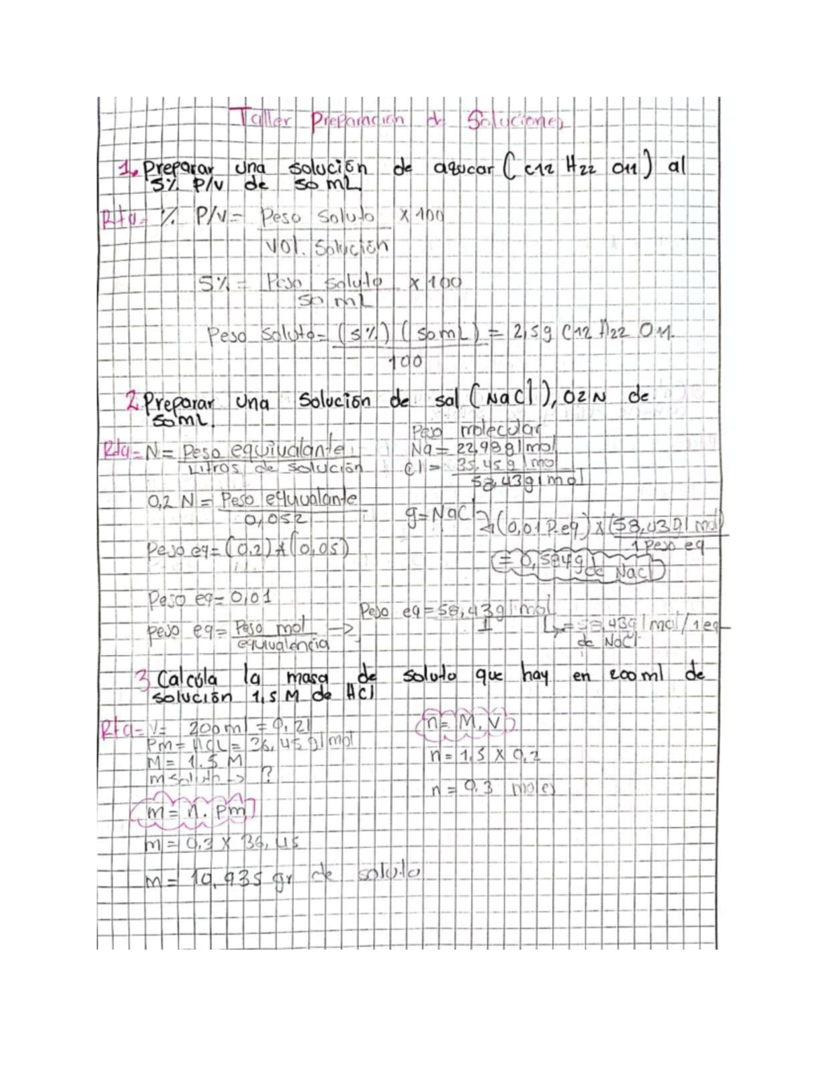 Preparaciones Taller - ninguna - Valler Preparacion d Soluciones 10 ...